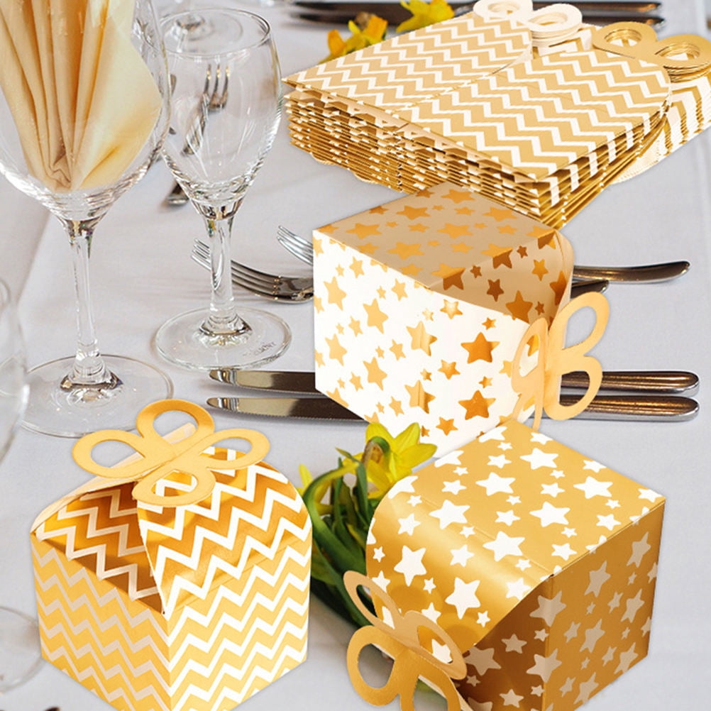 HOMEMAXS 12 Pcs Containers Gift Box 9.50X9.50X8.00CM Golden - Walmart.com