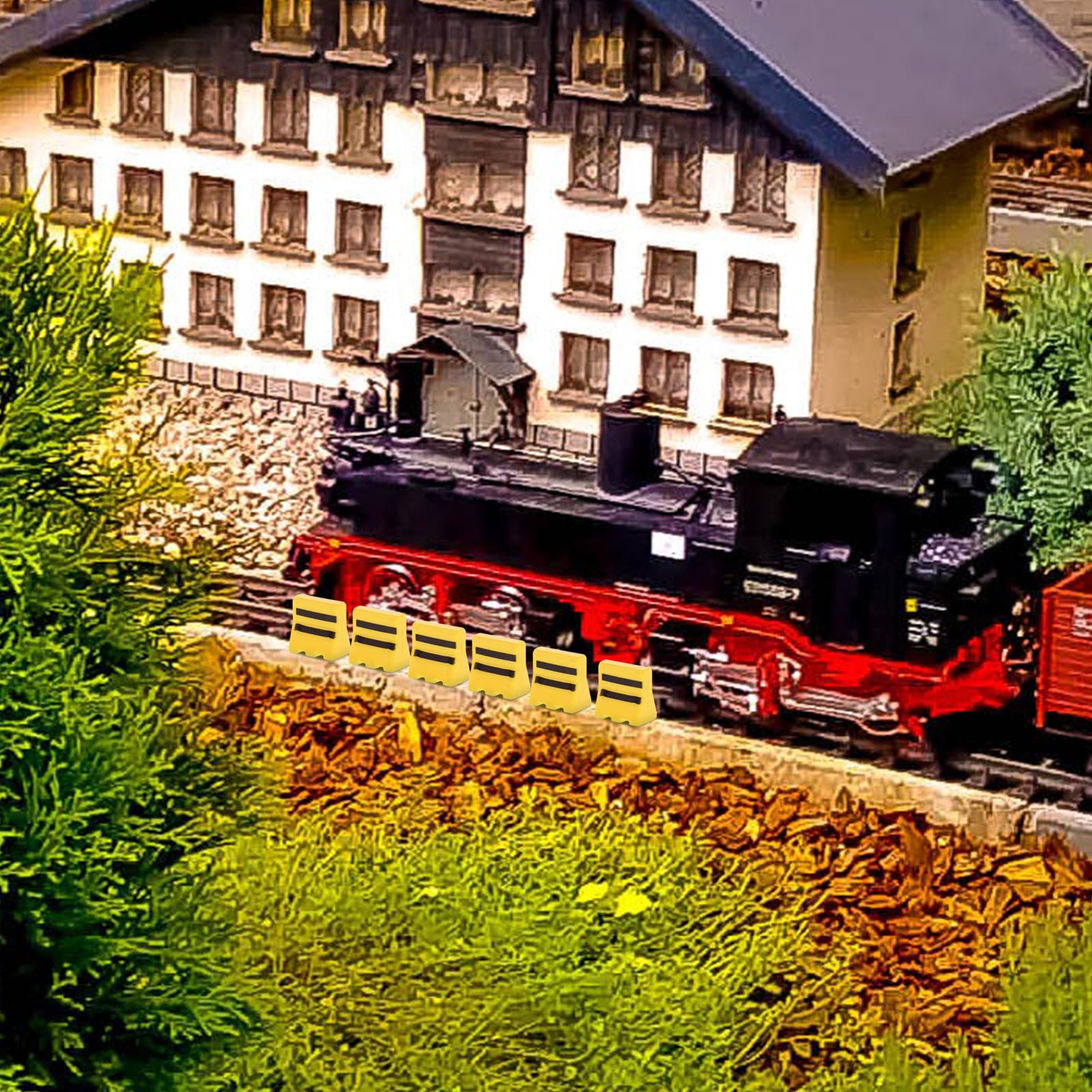 HOMEMAXS 12 Pcs Dollhouse Roadblock Miniature Construction Markers ...