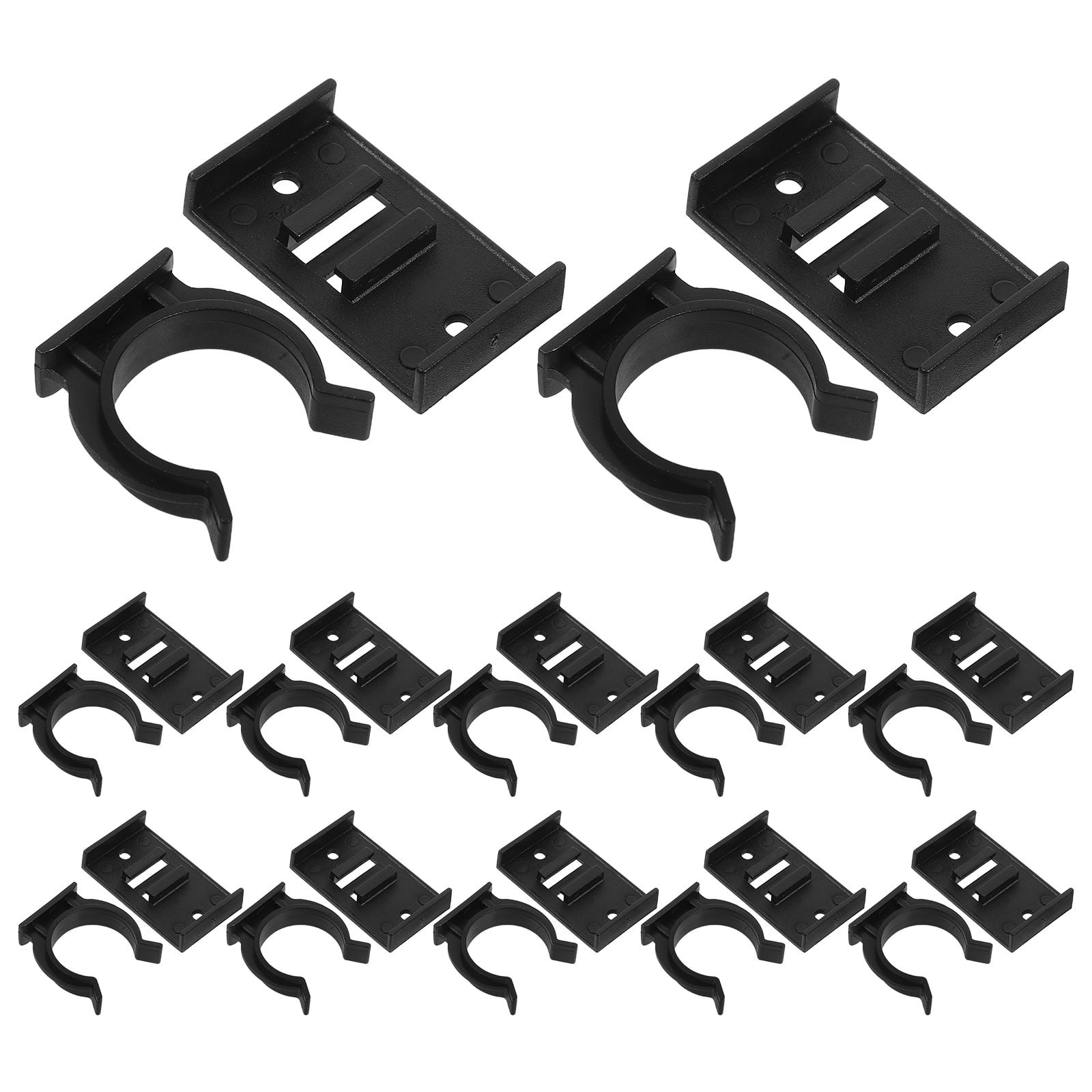 HOMEMAXS 12 Pcs Furniture Skirting Board Clip 4.80X3.80X3.00CM Black ...