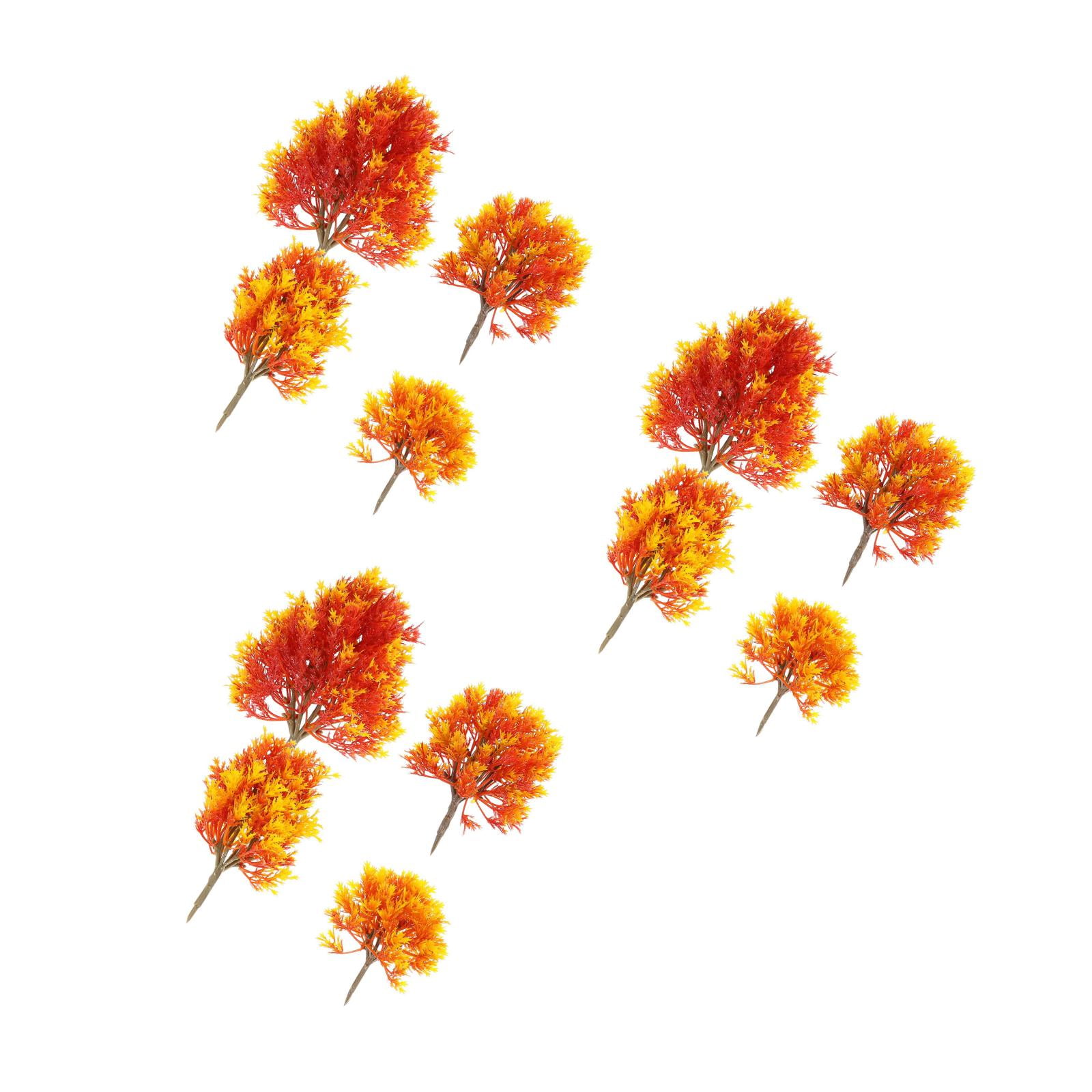 HOMEMAXS 12 Pcs Garden Plastic Maple Model Layout Props Scenery DIY ...