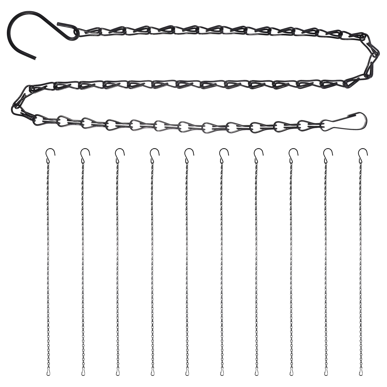 HOMEMAXS 12 Pcs Hanging Planter Basket Black Flower Pot Chain - Walmart.com
