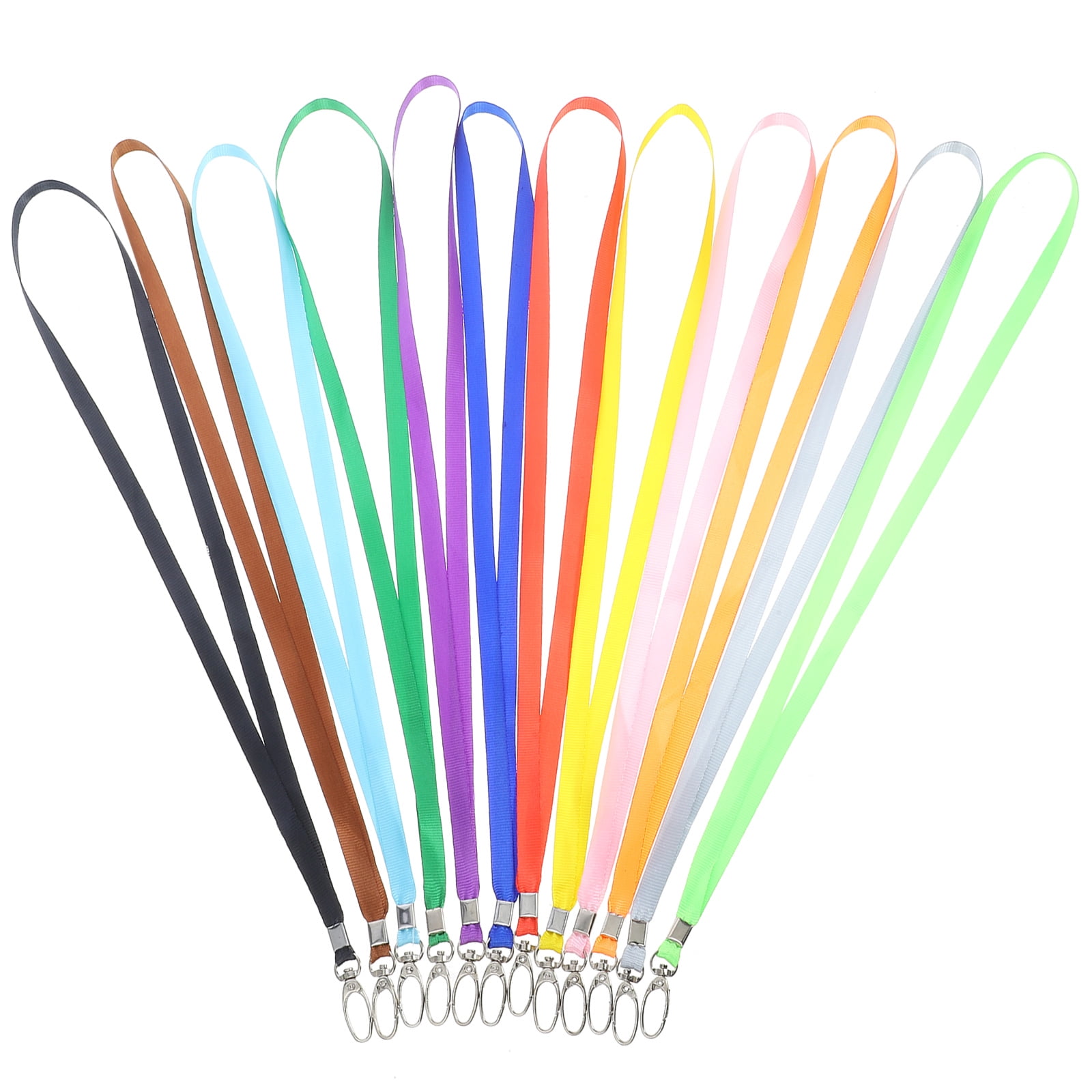 HOMEMAXS 12 Pcs Id Badge Holder Heavy Duty Name Tag Lanyards Key Rings ...