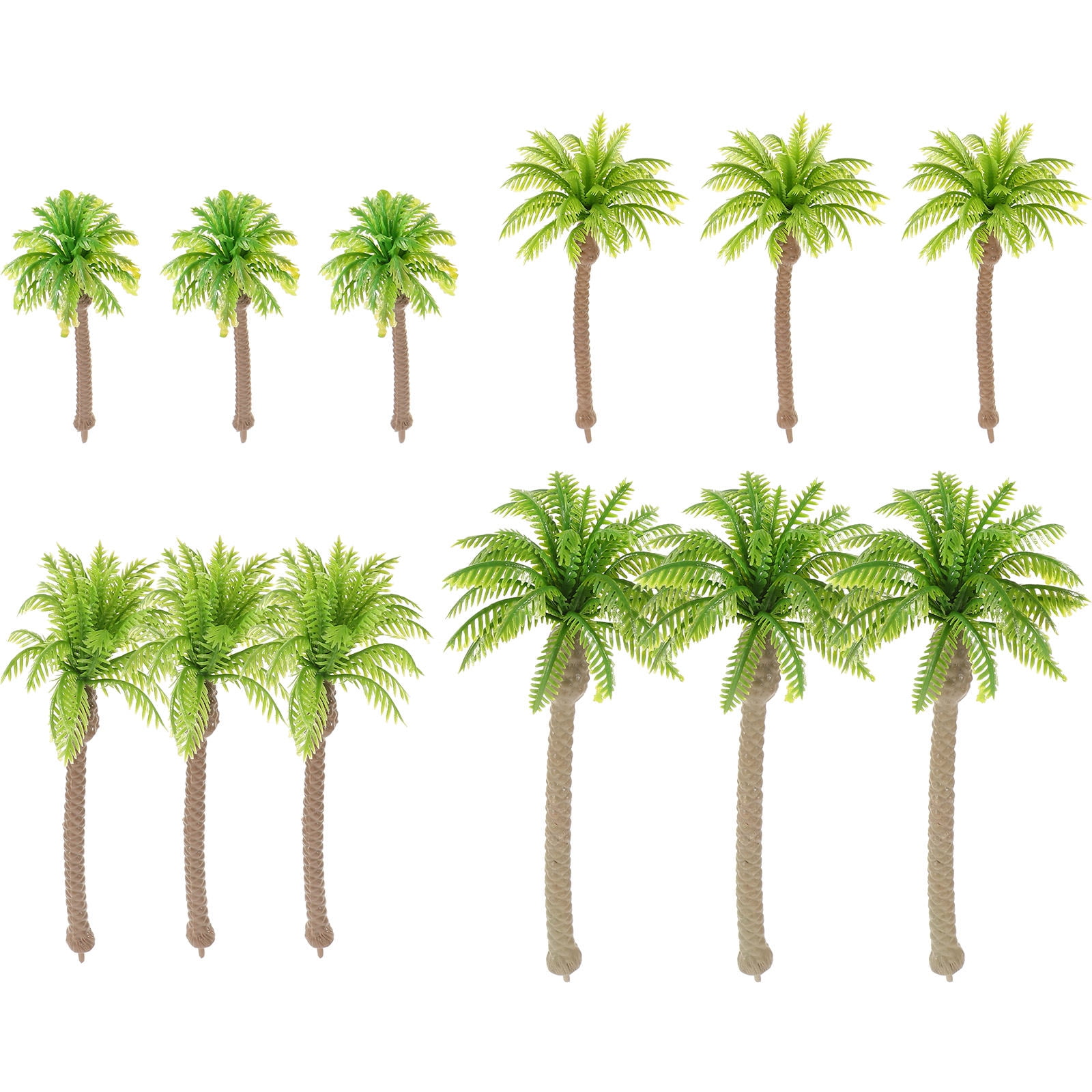 HOMEMAXS 12 Pcs Landscape Coconut Tree Model Miniature Life Scene ...