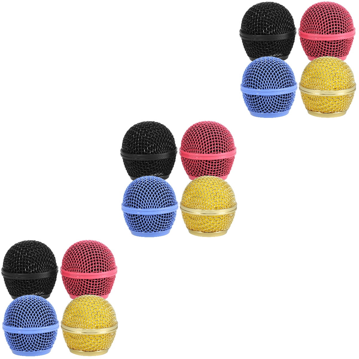 12 Pcs Microphone Grill Heads Mic Head Mesh Grill Replacement Mic Mesh ...