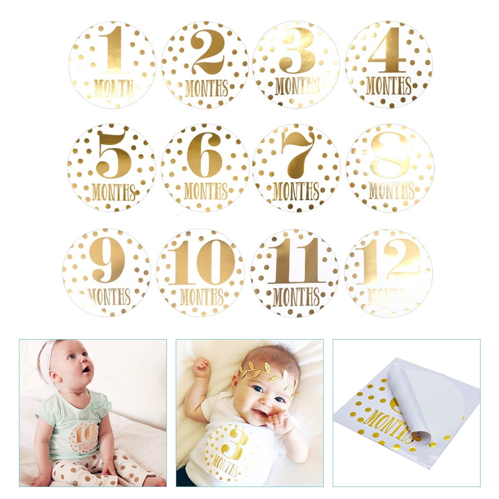 12 Pcs Milestone Sticker Month Stickers Photo Props - Walmart.com
