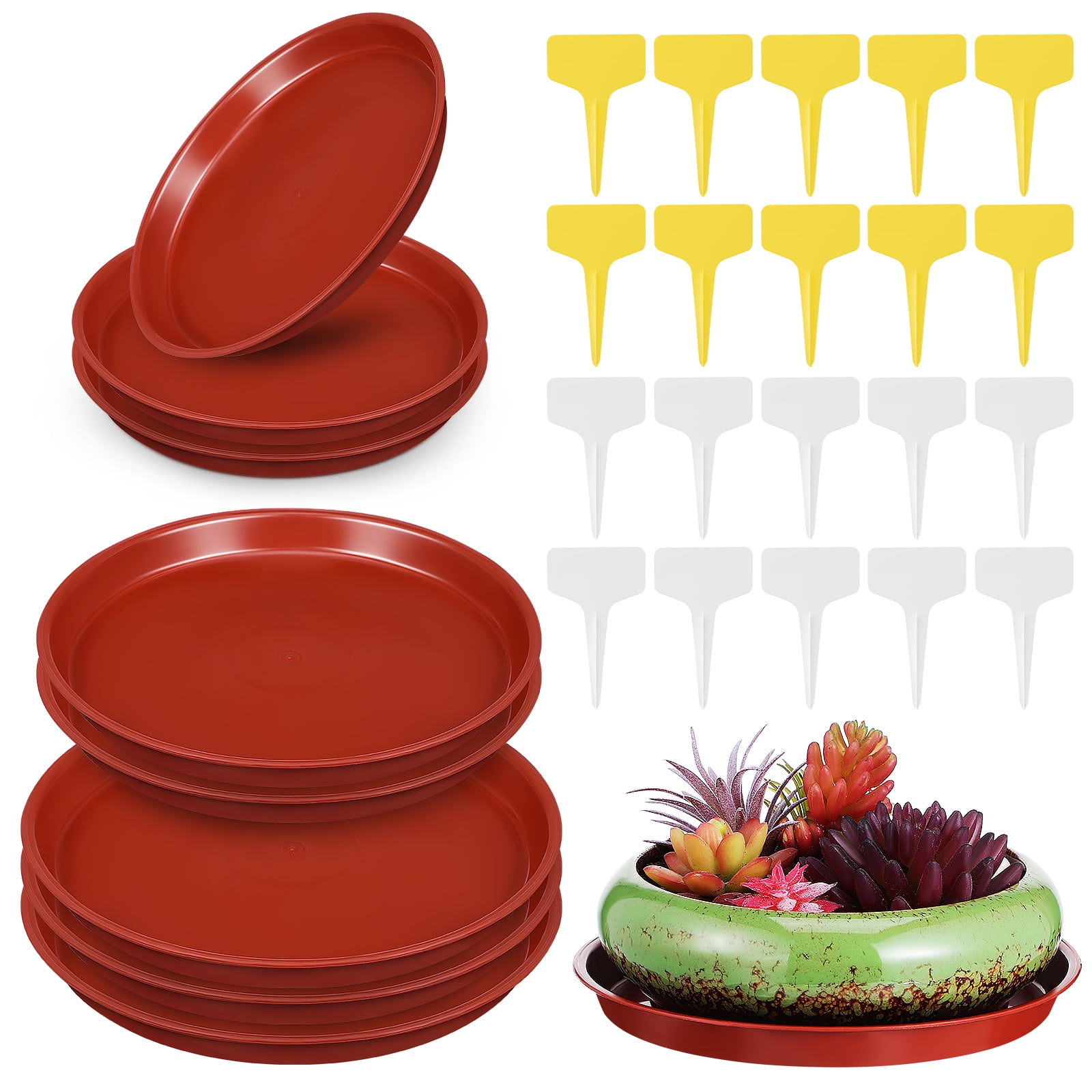 HOMEMAXS 12 Pcs Plant Plates to Catch Water Indoor Plants Pot Saucers ...