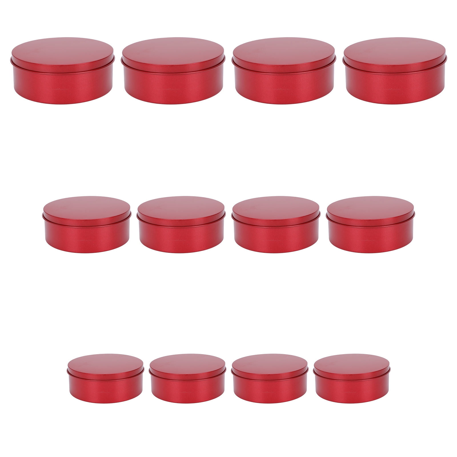 12 Pcs Round Boxes Iron Candy Jar Cookie Tin Canisters with Lids Father ...