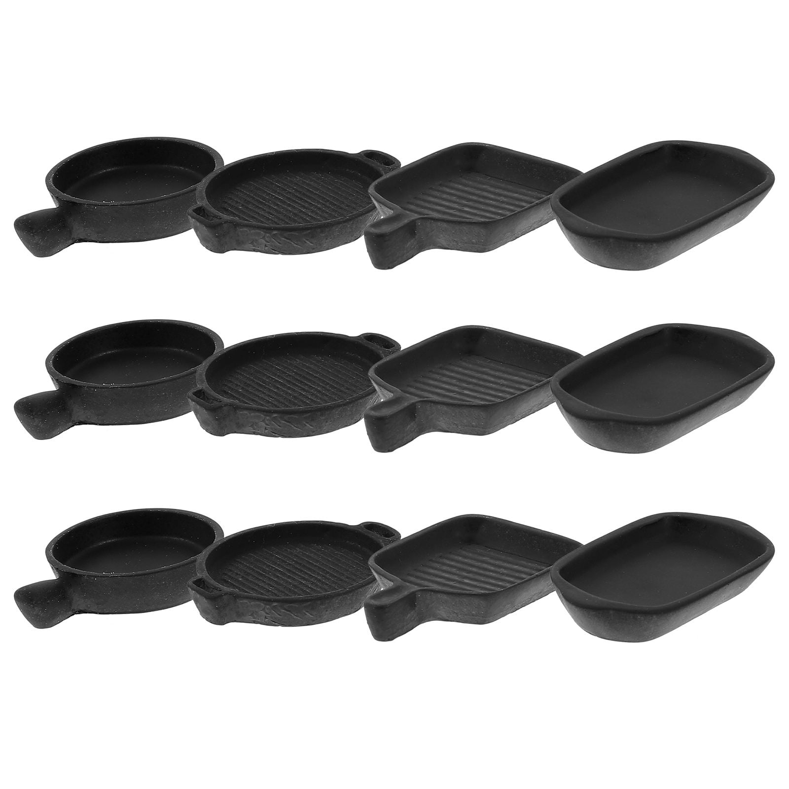 HOMEMAXS 12 Pcs Simulated Frying Pan Model Tiny Dollhouse Miniature DIY ...