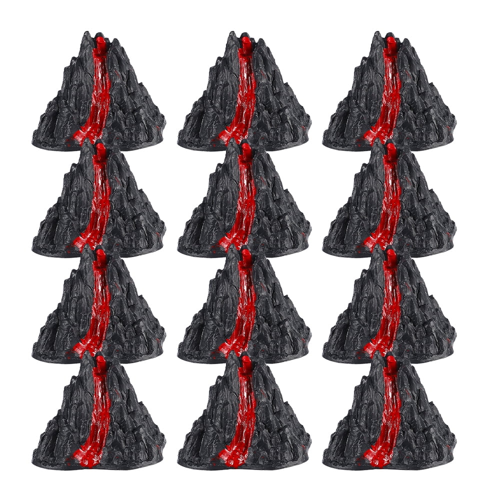 HOMEMAXS 12 Pcs Small Volcano Toy Lava Statue 8.00X7.00X6.00CM ...