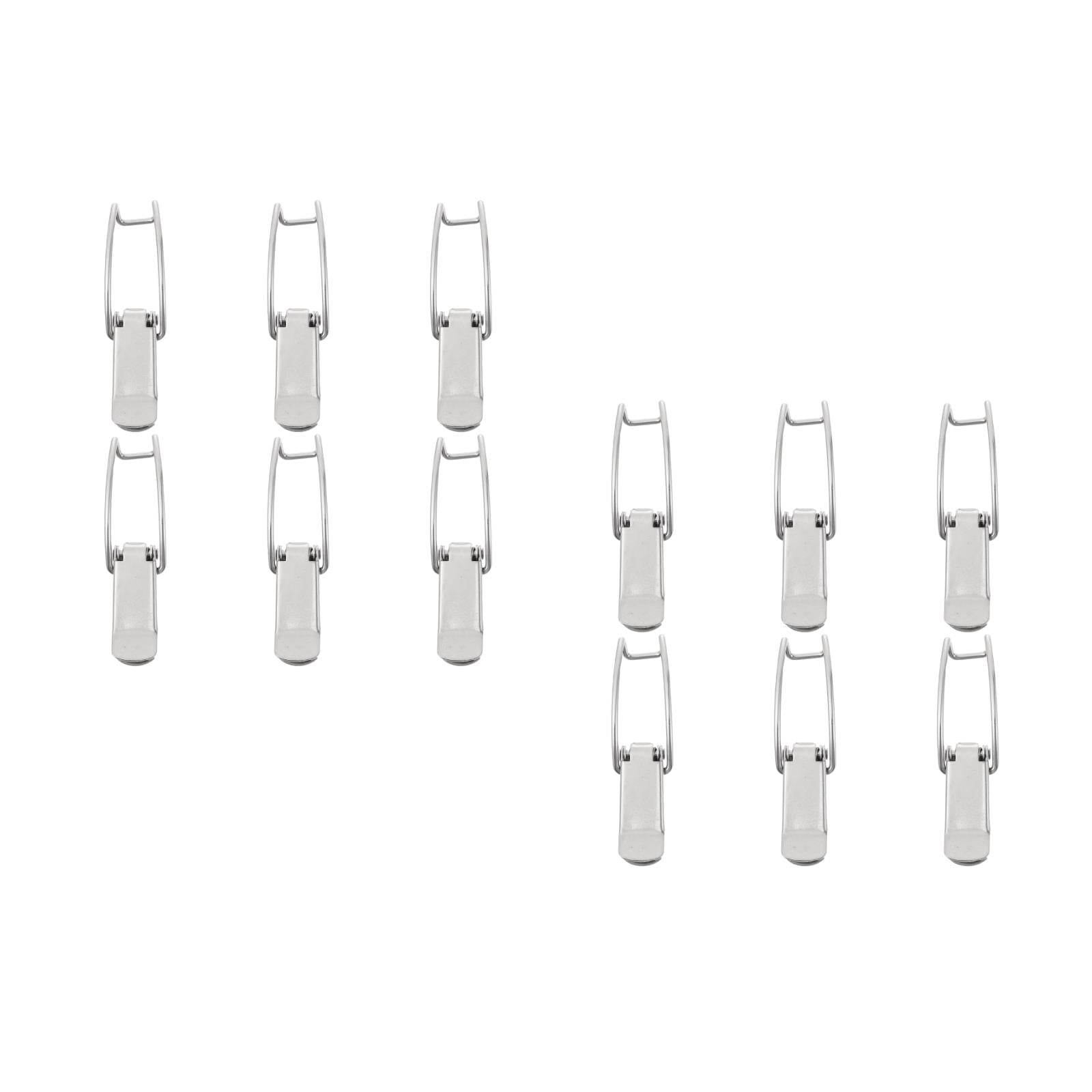 HOMEMAXS 12 Pcs Spring Loaded Toggle Latch Hasp Nickel Plated Iron ...