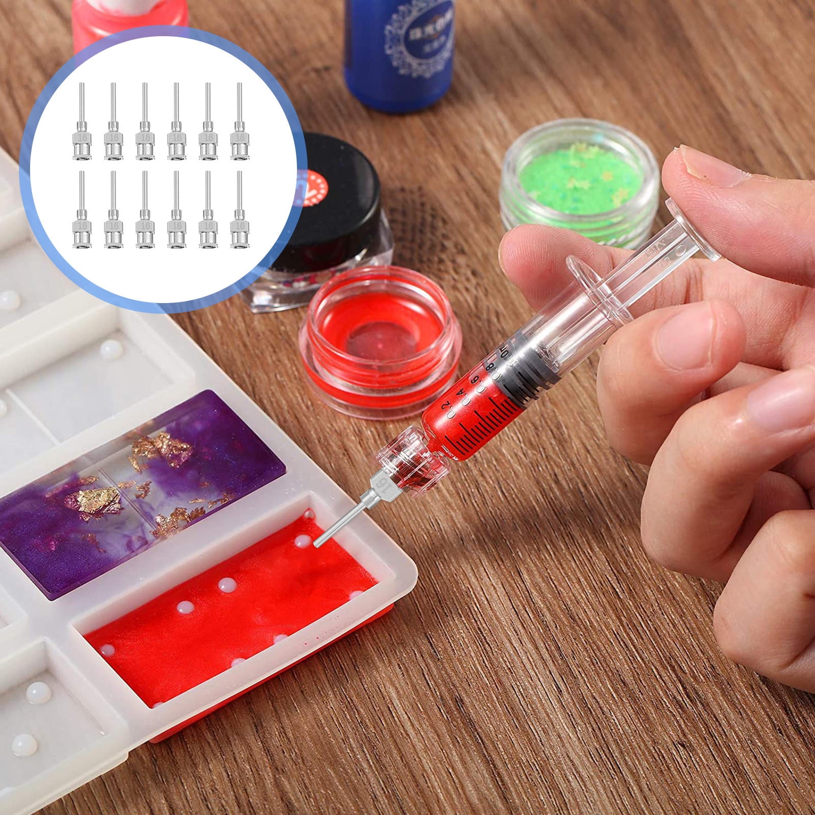 HOMEMAXS 12 Pcs Stainless Steel Luer Slips Tip Precision Sewing ...