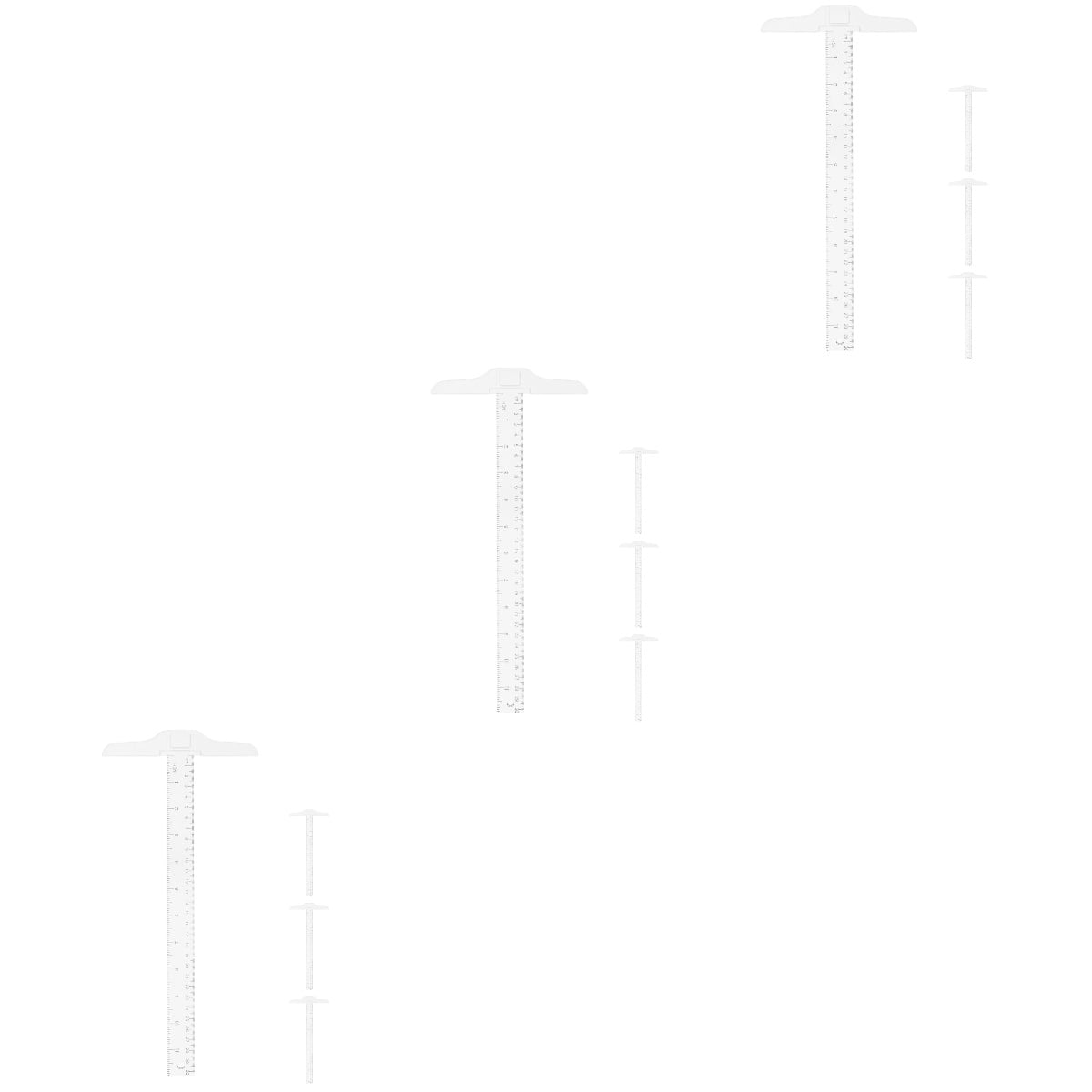 HOMEMAXS 12 Pcs T-Square Ruler Carpentry Ruler Art Supplies T Ruler for ...