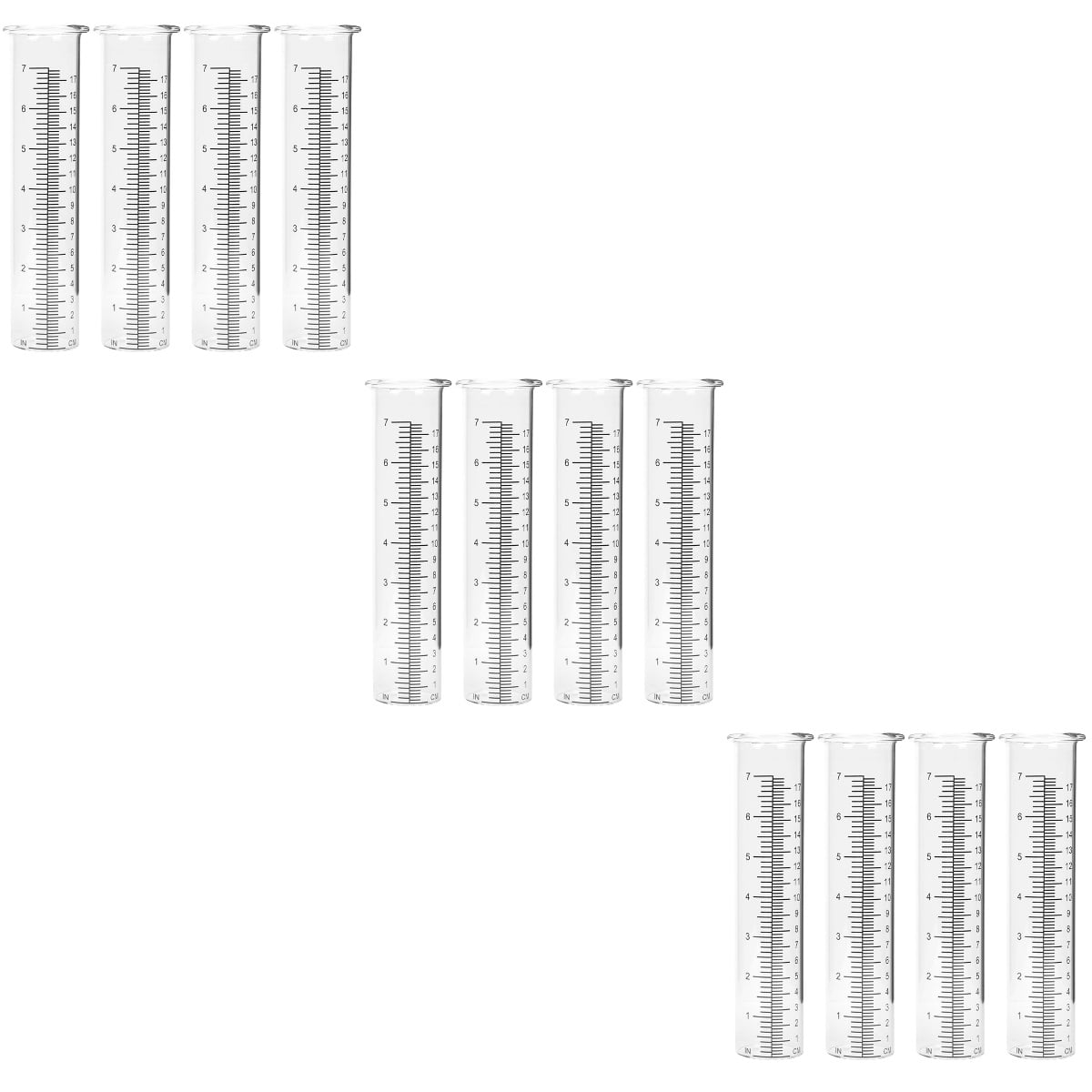 HOMEMAXS 12 Pcs Transparent Rain Gauge Clear Rain Measuring Tool ...