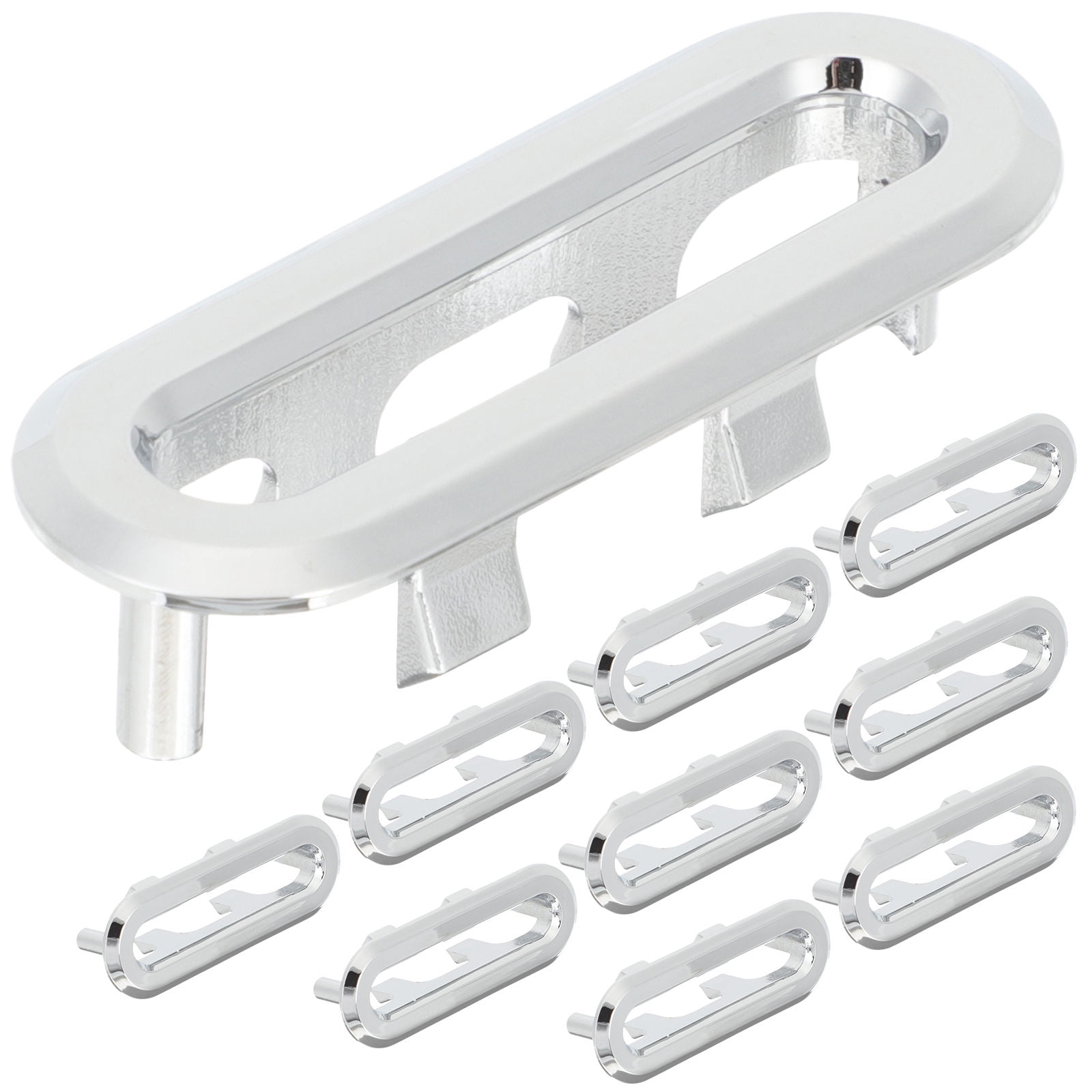 Sink Overflow Ring for Home Use 12pcs Silver ABS Material Durability ...