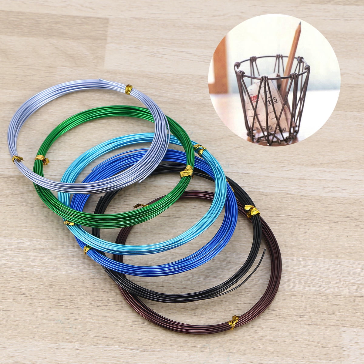 HOMEMAXS 12 Rolls Necklace Aluminum Wire for Beading Colored - Walmart.com