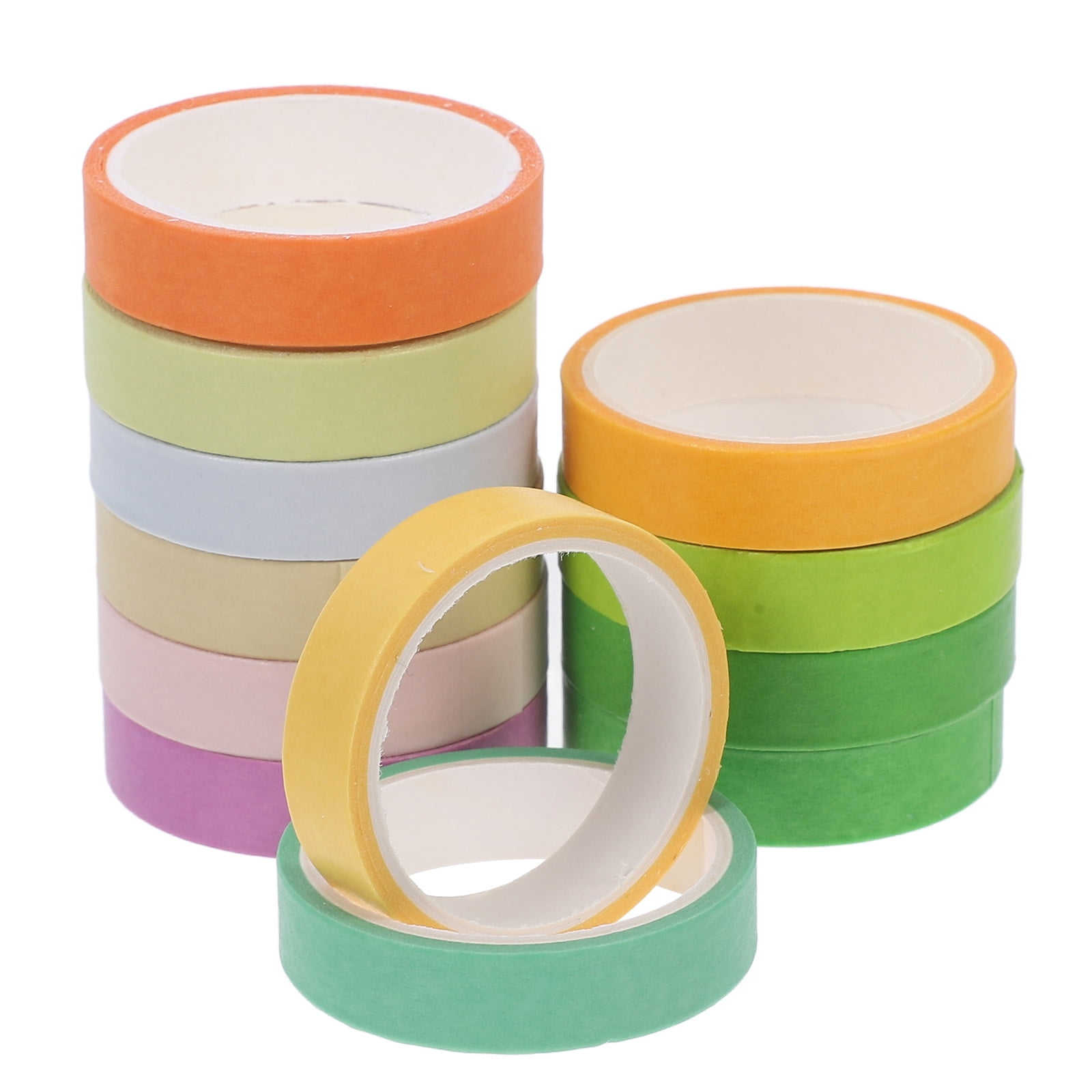 HOMEMAXS 12 Rolls Thin Solid Color Washi Tape Travel Office - Walmart.com