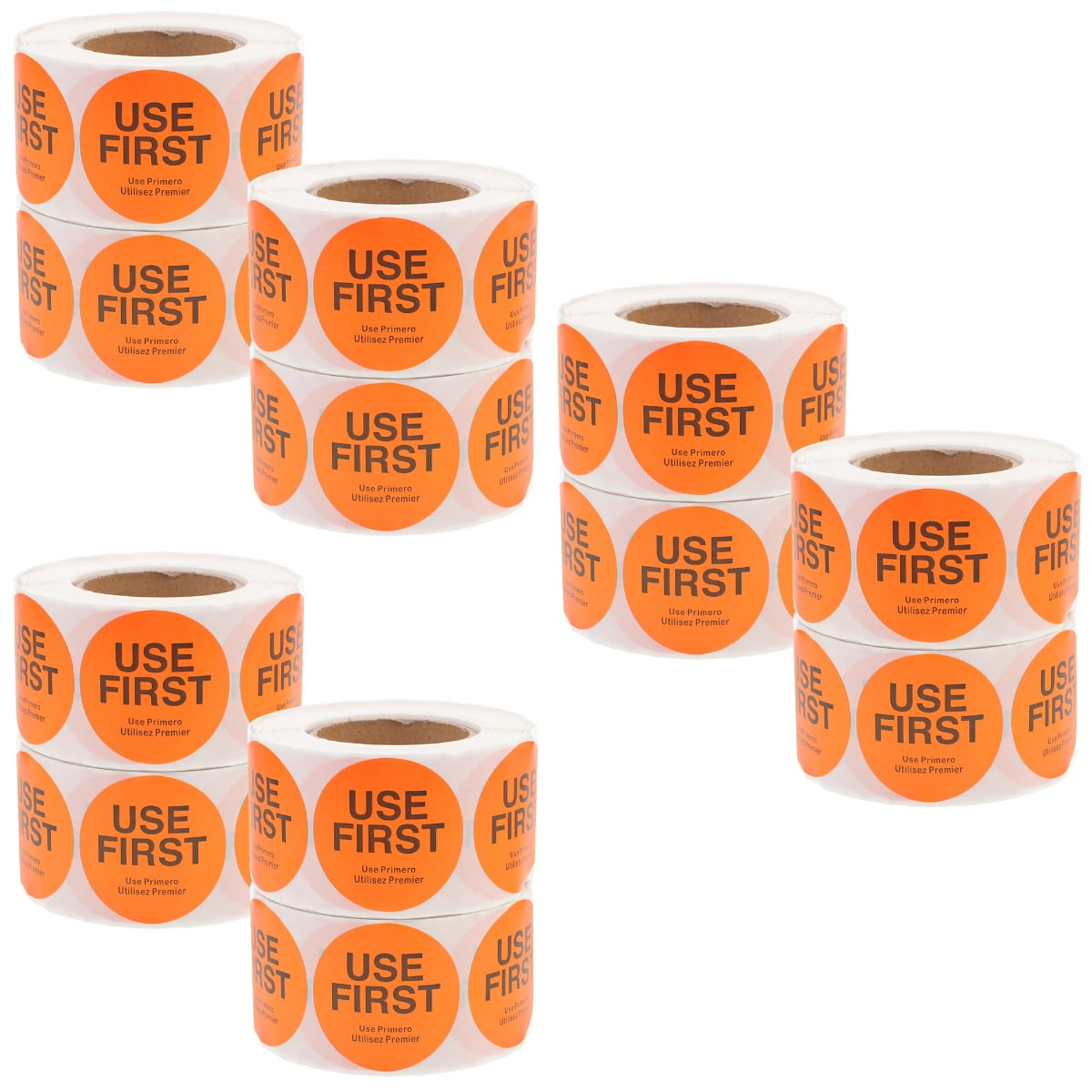 HOMEMAXS 12 Rolls of Portable "USE First" Stickers Restaurant Food ...