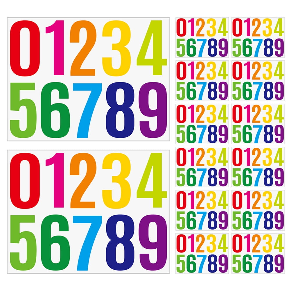 HOMEMAXS 12 Sheets Digital Stickers Custom Mailbox Numbers Large Small ...