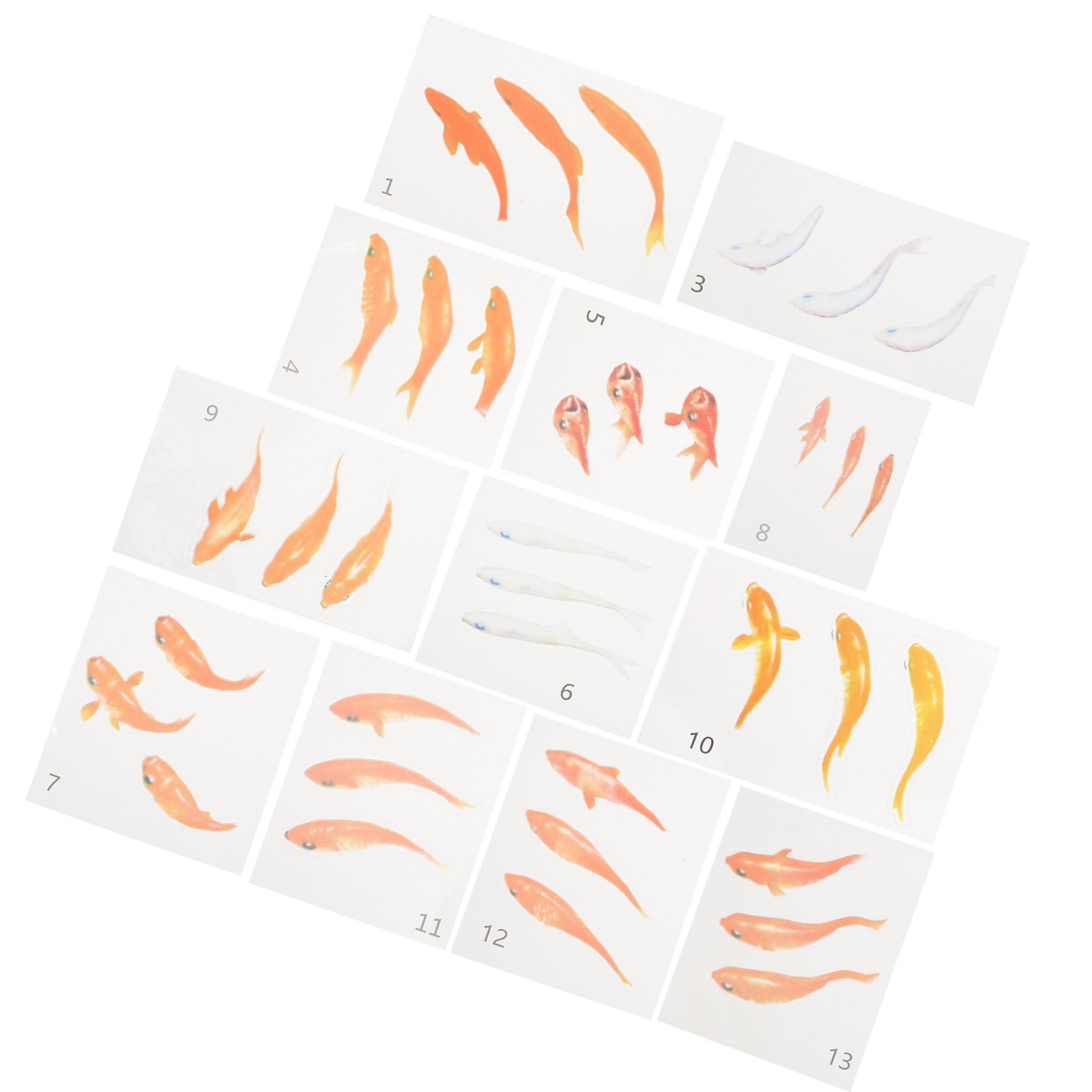 Creative 3D Goldfish Stickers for Decorative Use Assorted -Friendly ...