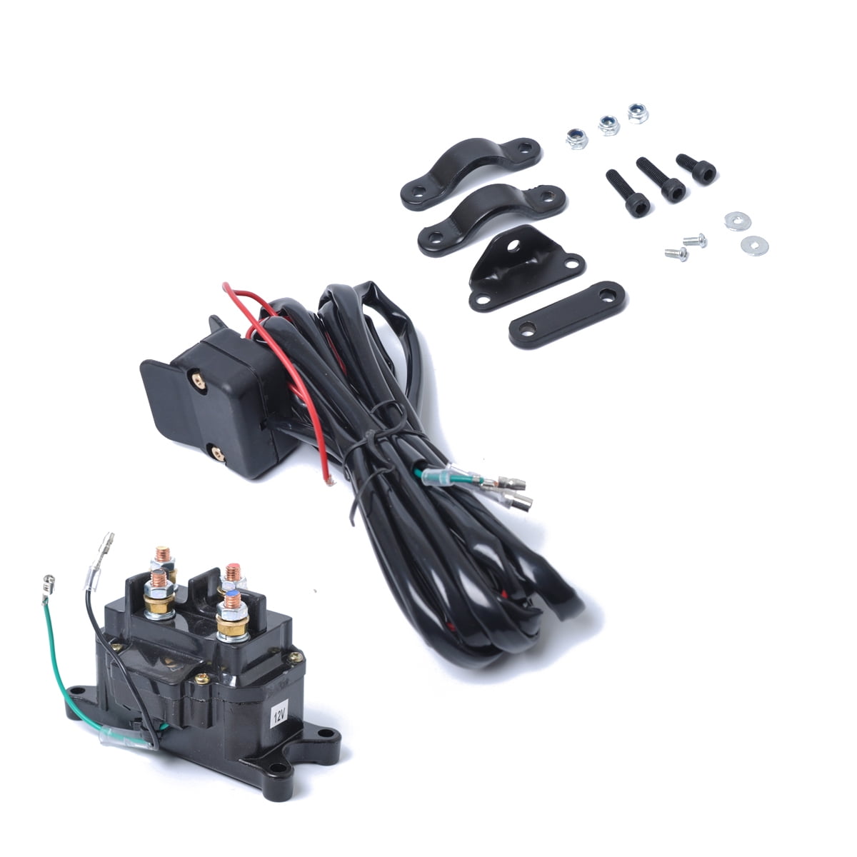 HOMEMAXS 12 V ATV Relay Heavy Duty Winch Relay ATV Winch Relay Black ...