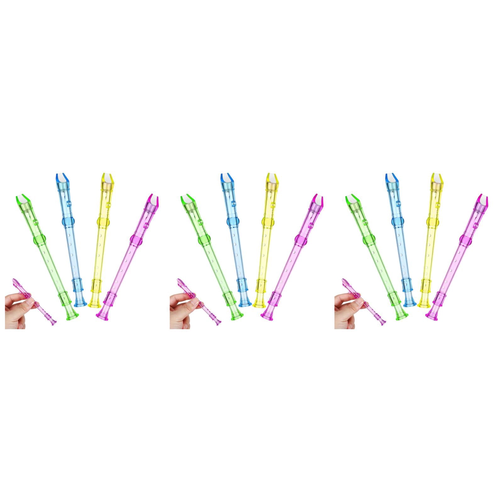 HOMEMAXS 12 pcs 6-Hole Mini Clarinet Transparent Flute Children ...