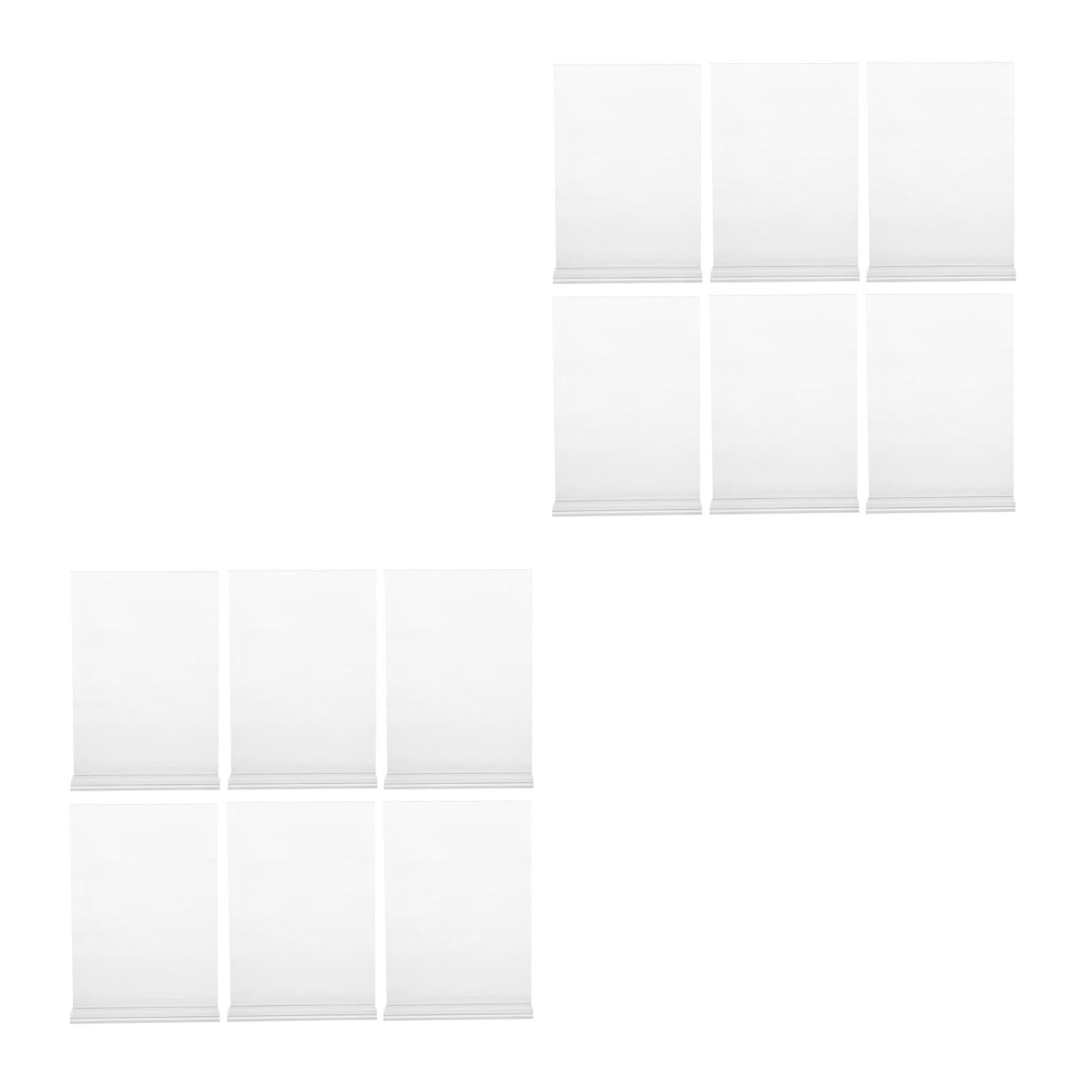 HOMEMAXS 12 pcs Acrylic Sign Holder T Shaped Clear Table Top Sign ...