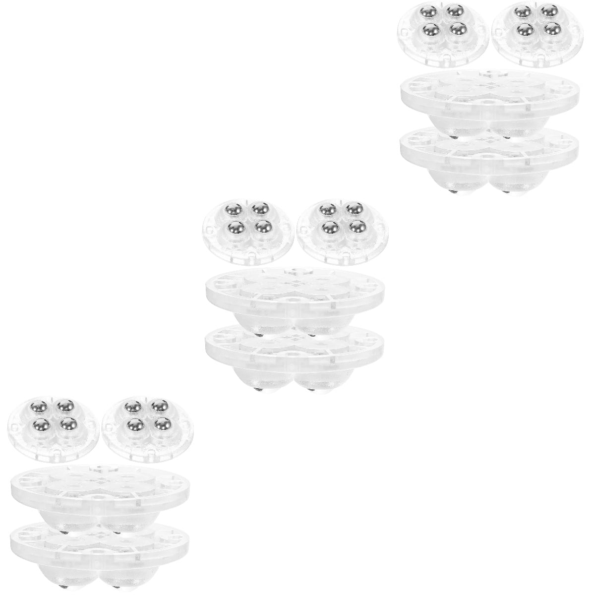 HOMEMAXS 12 pcs Adhesive Caster Wheels Small Swivel Casters Stick On ...