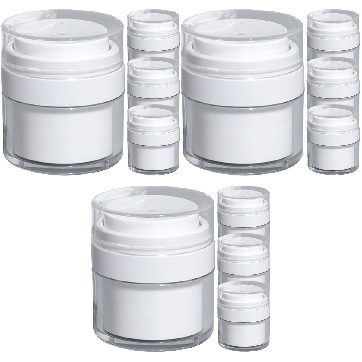 HOMEMAXS 12 pcs Airless Pump Jars Airless Lotion Container Multi-use ...