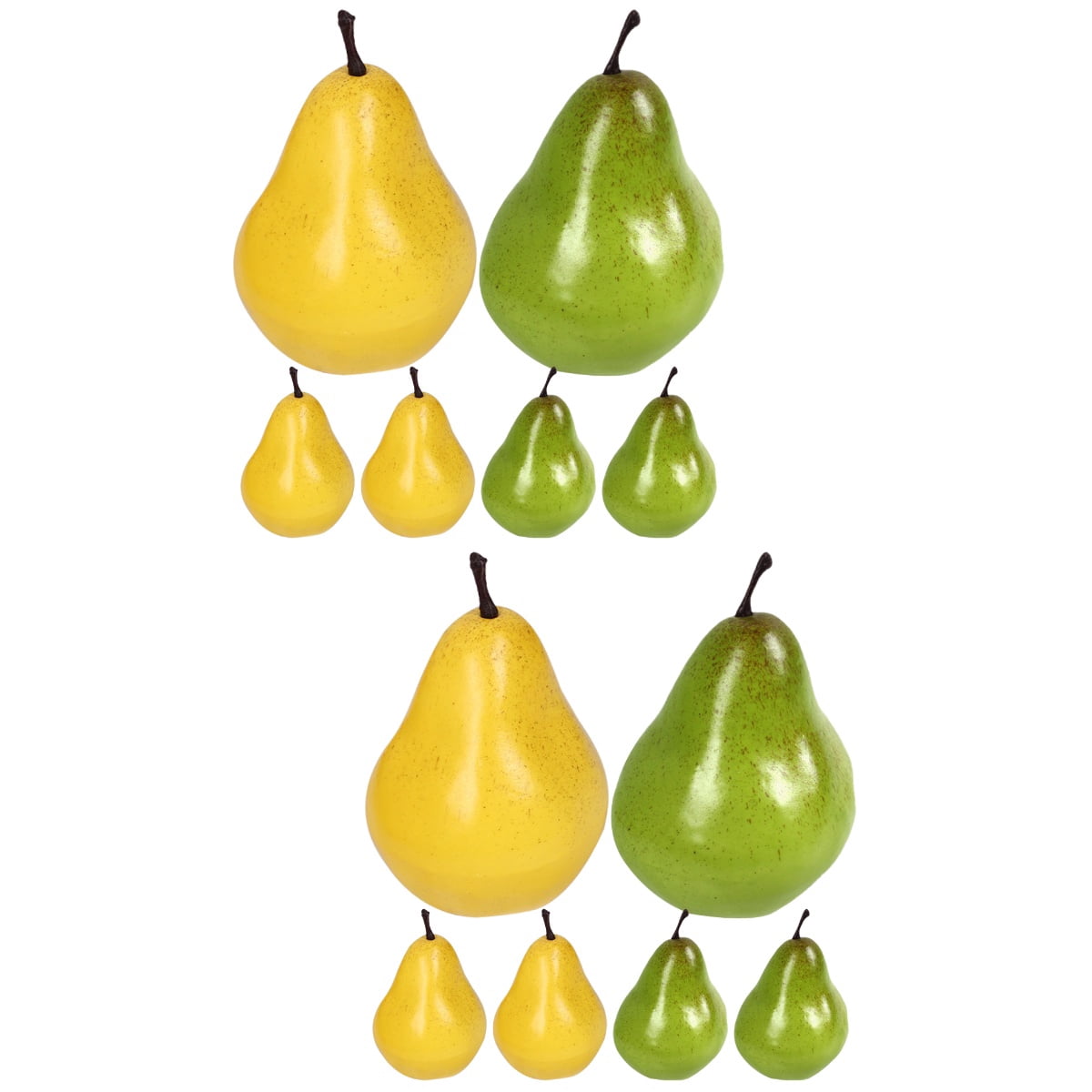 HOMEMAXS 12 pcs Artificial Pear Fruit Model Lifelike Simulated Faux ...