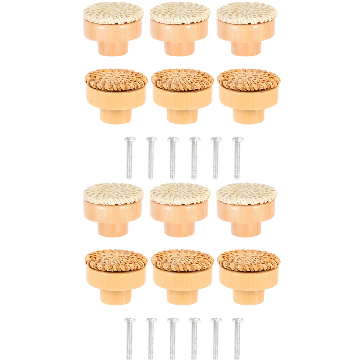 HOMEMAXS 12 pcs Bohemian Dresser Knobs Wooden Drawer Decorative Knobs ...