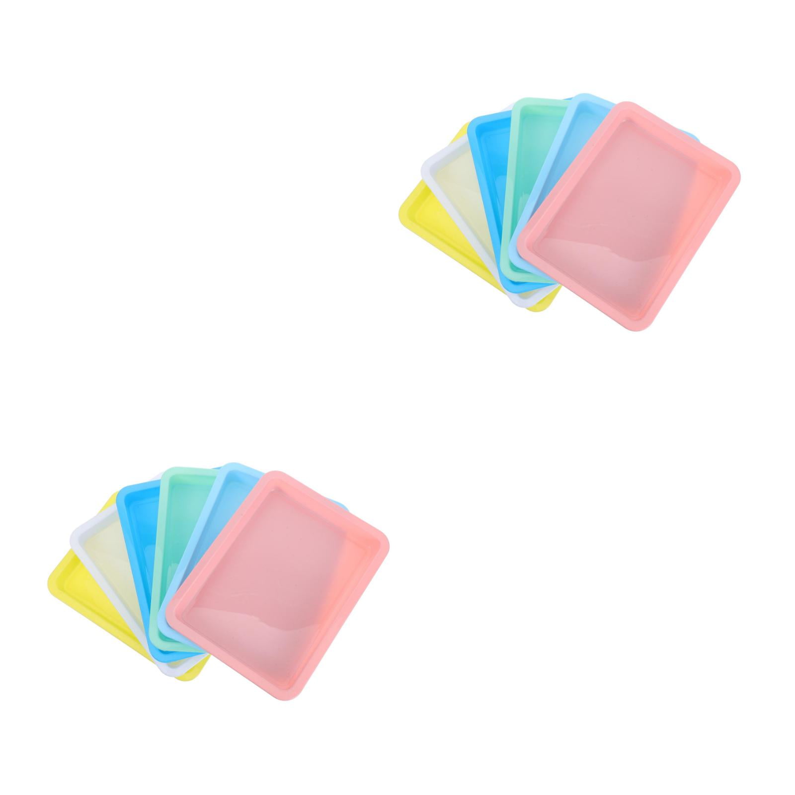 HOMEMAXS 12 pcs Colorful Plastic Activity Trays for Painting and Crafts ...