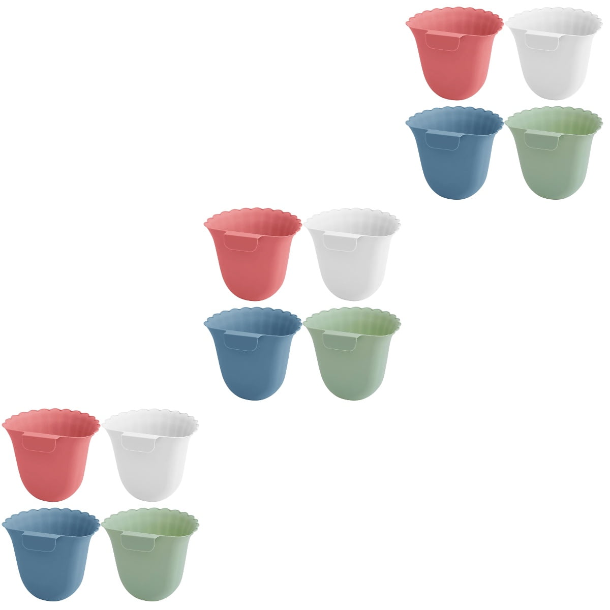 HOMEMAXS 12 pcs Creative Flower Shape Hanging Basket Flower Fence ...