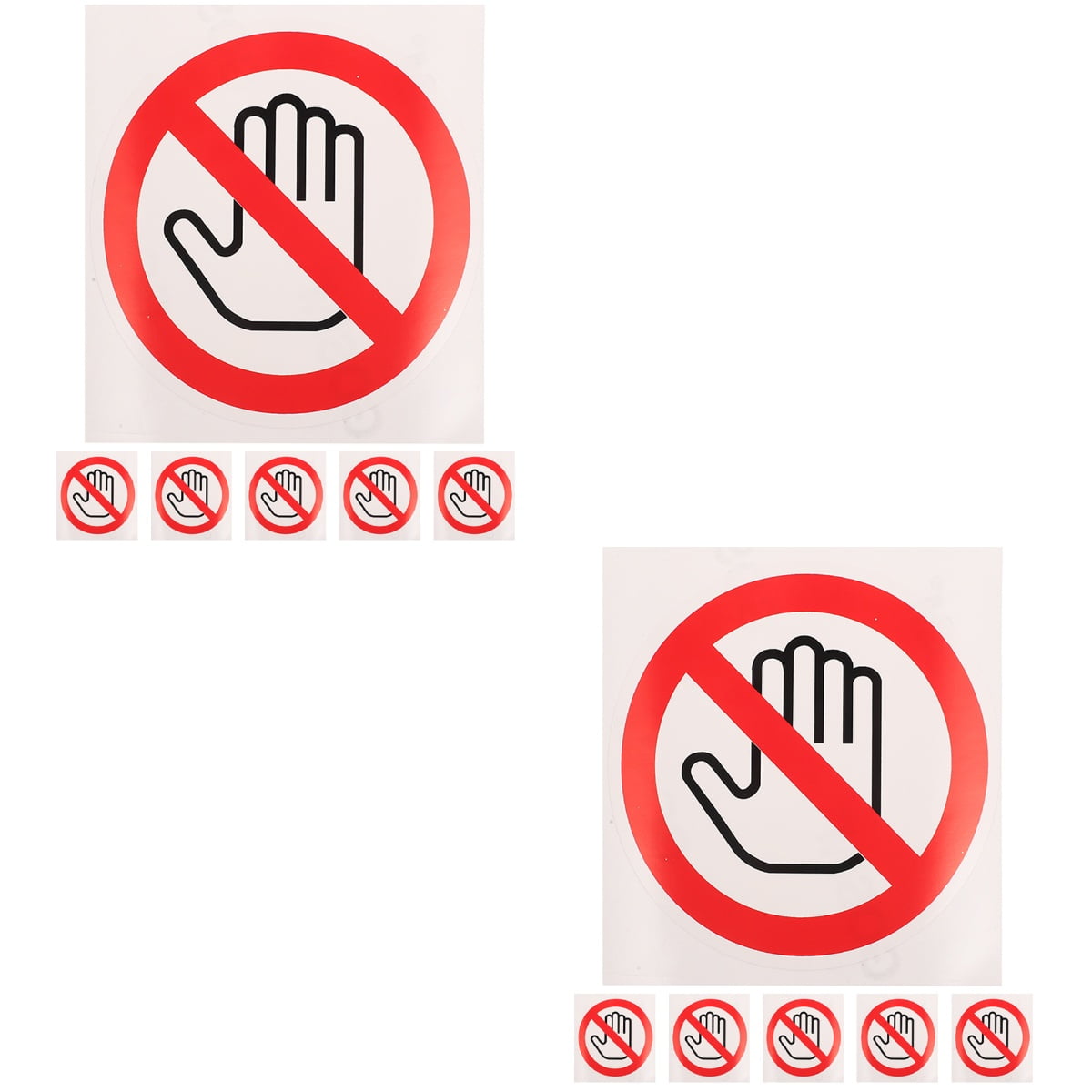 12 pcs Do Not Touch Signs Labels Self Adhesive Warning Labels Safety ...