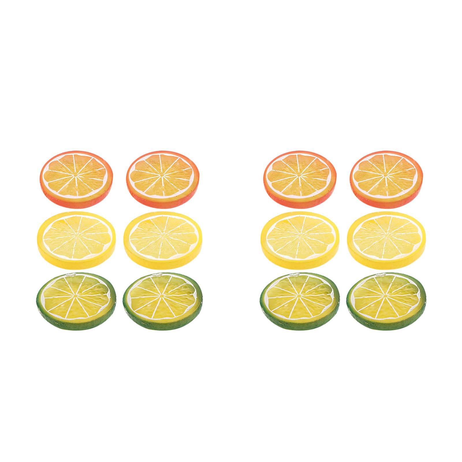 HOMEMAXS 12 pcs Fake Lemon Slices Artificial Realistic Lemon Slices ...