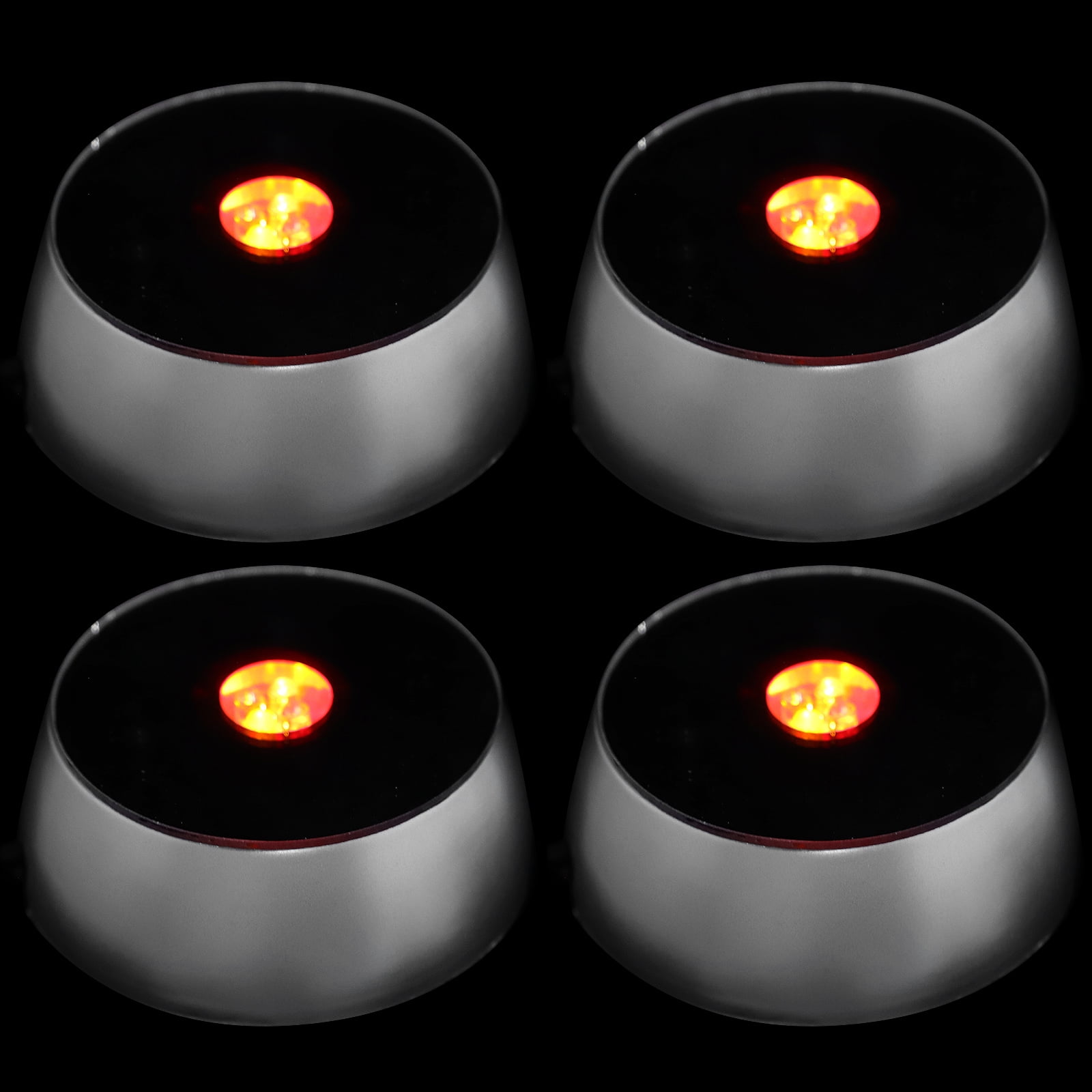 HOMEMAXS 12 pcs Fashion LED Crystals Display Base Colorful Light Stand ...