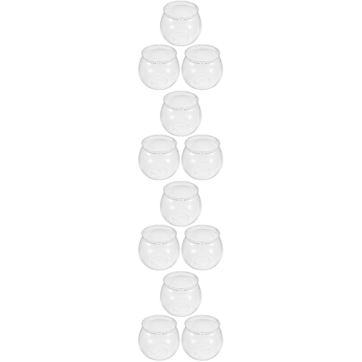 HOMEMAXS 12 pcs Fish Bowl Goldfish Bowl Small Plastic Aquarium Goldfish ...