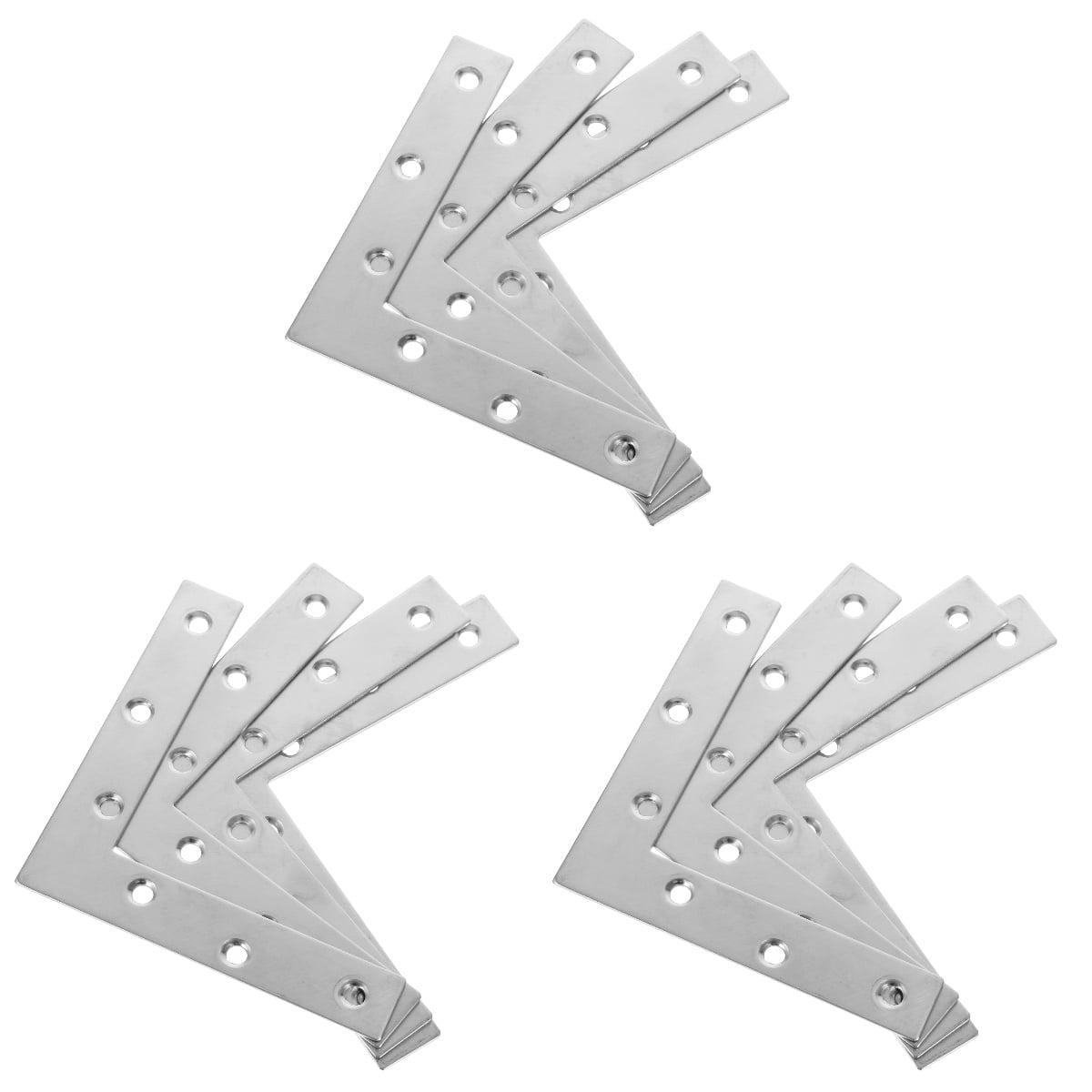 HOMEMAXS 12 pcs Flat Corner Brace Stainless Steel Joining Bracket Flat ...