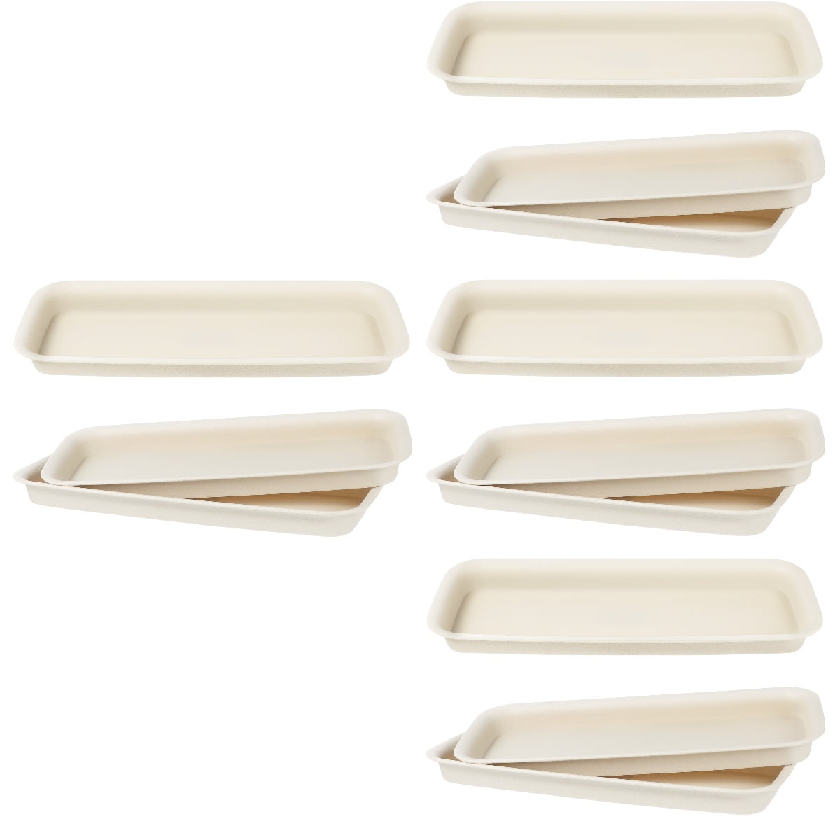 HOMEMAXS 12 pcs Flowerpot Plastic Trays Bonsai Rectangular Water Trays ...