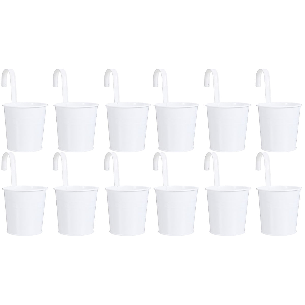 HOMEMAXS 12 pcs Iron Hanging Flower Pot Flower Planter Decoration ...