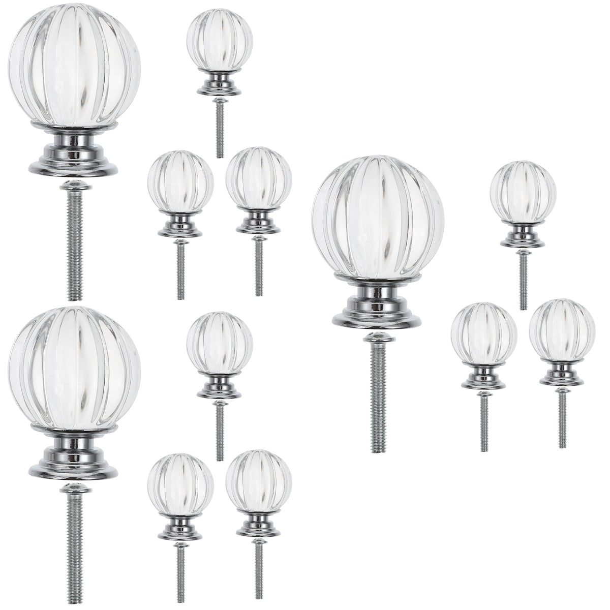 HOMEMAXS 12 pcs Lamp Finial 30mm Lamp Shade Holder Harp Crystal Solid ...