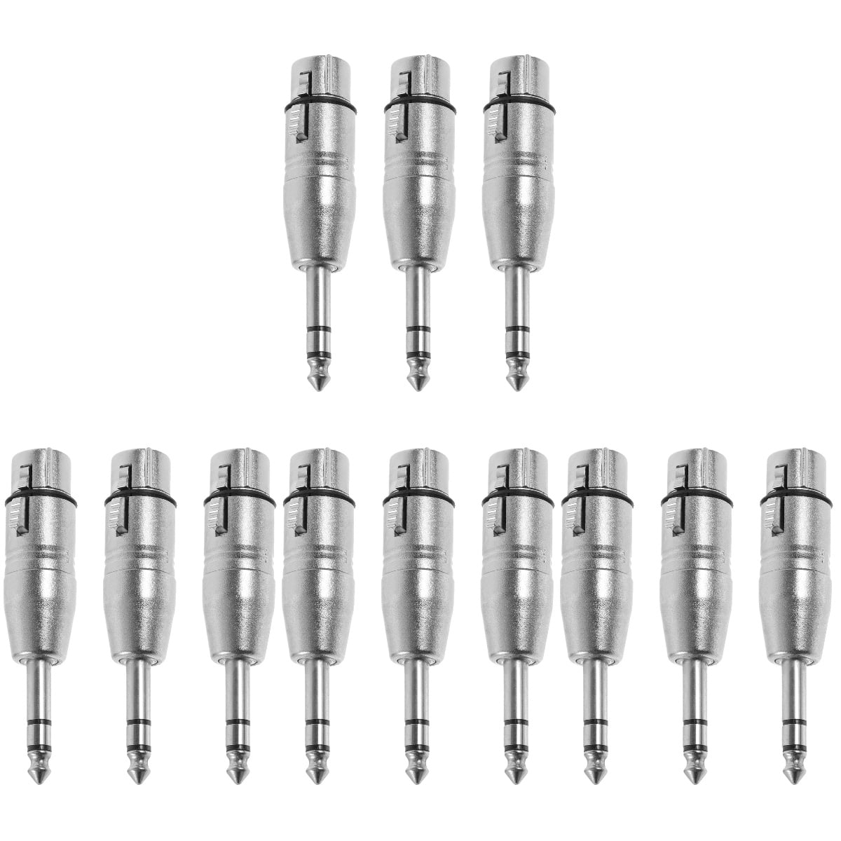 HOMEMAXS 12 pcs Microphone Connectors Audio Adapters 6.35mm Stereo ...