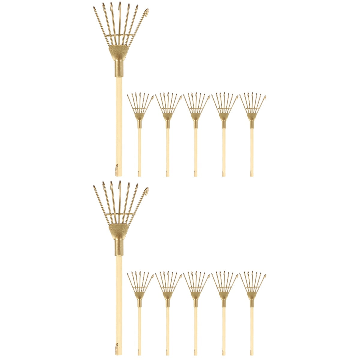 HOMEMAXS 12 pcs Miniature Rakes Crafts Smoothing Rake Landscape ...