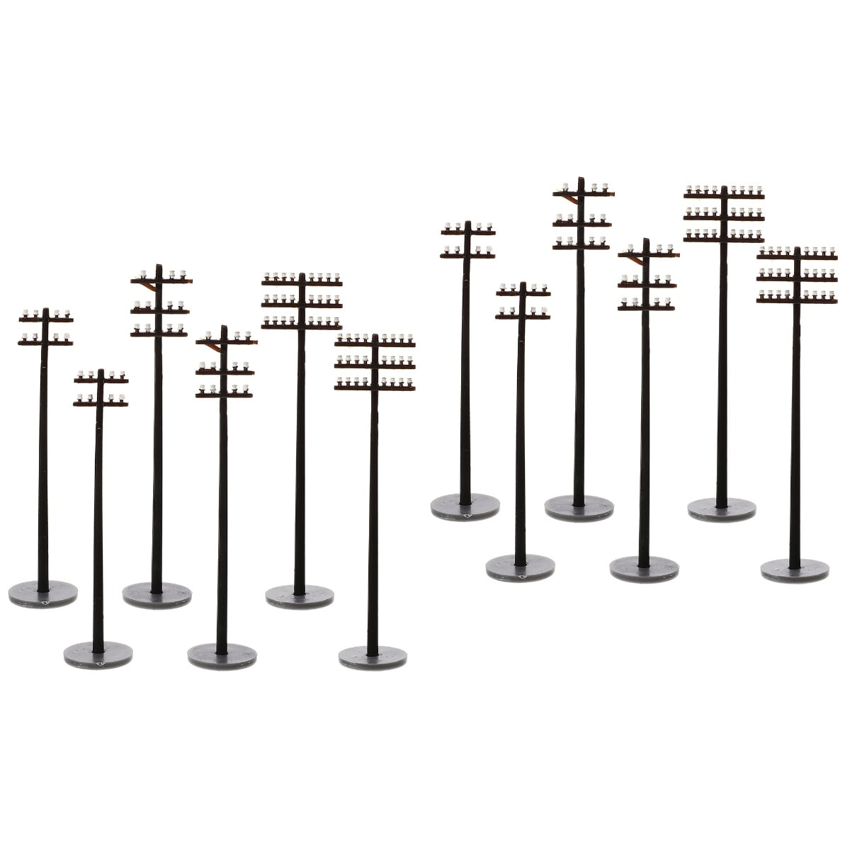 HOMEMAXS 12 pcs Miniature Telegraph Poles Plastic 1/42 Scale Telegraph ...