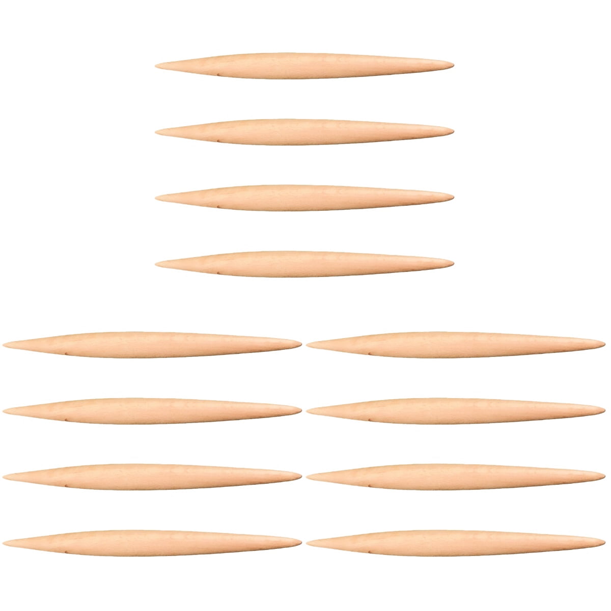 HOMEMAXS 12 pcs Rolling Pin Wooden Dough Roller Pin Kitchen Rolling Rod ...