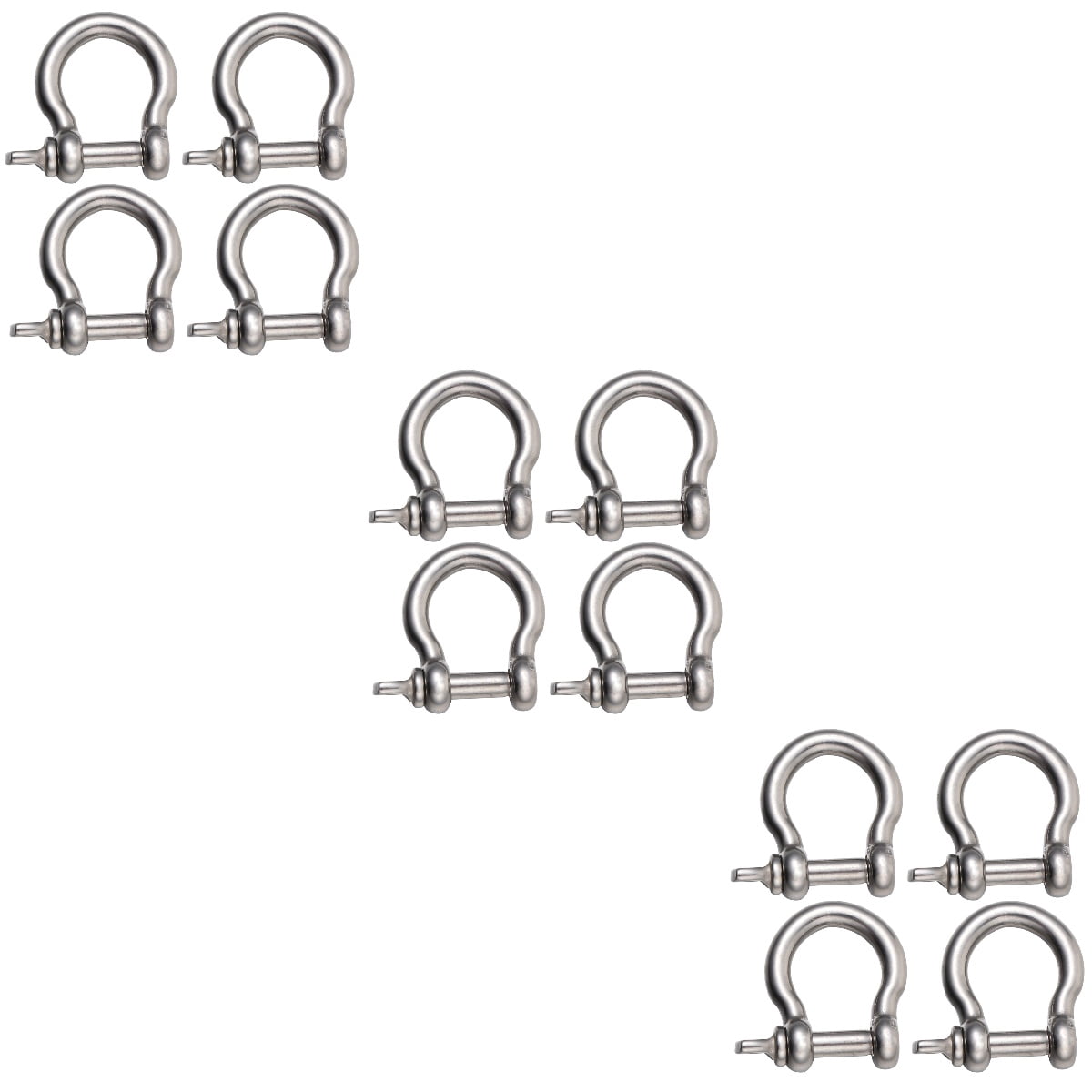 HOMEMAXS 12 pcs Screw Pin Anchor Shackle Stainless Steel Bow Shape Load ...