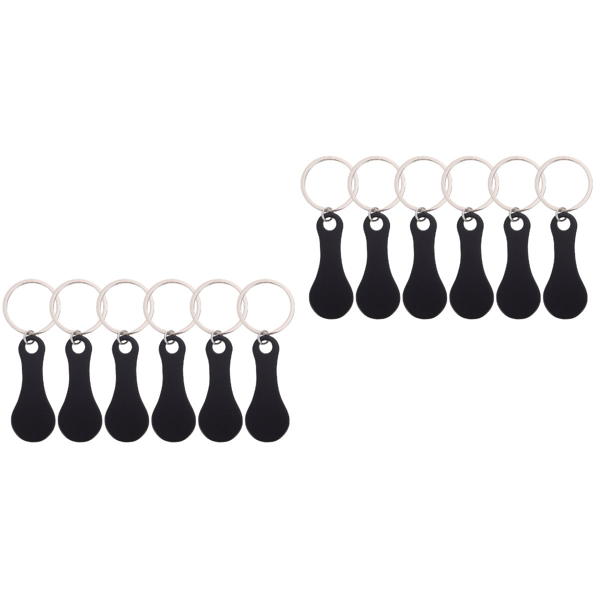 HOMEMAXS 12 pcs Shopping Cart Token Keychain Metal Shopping Trolley ...