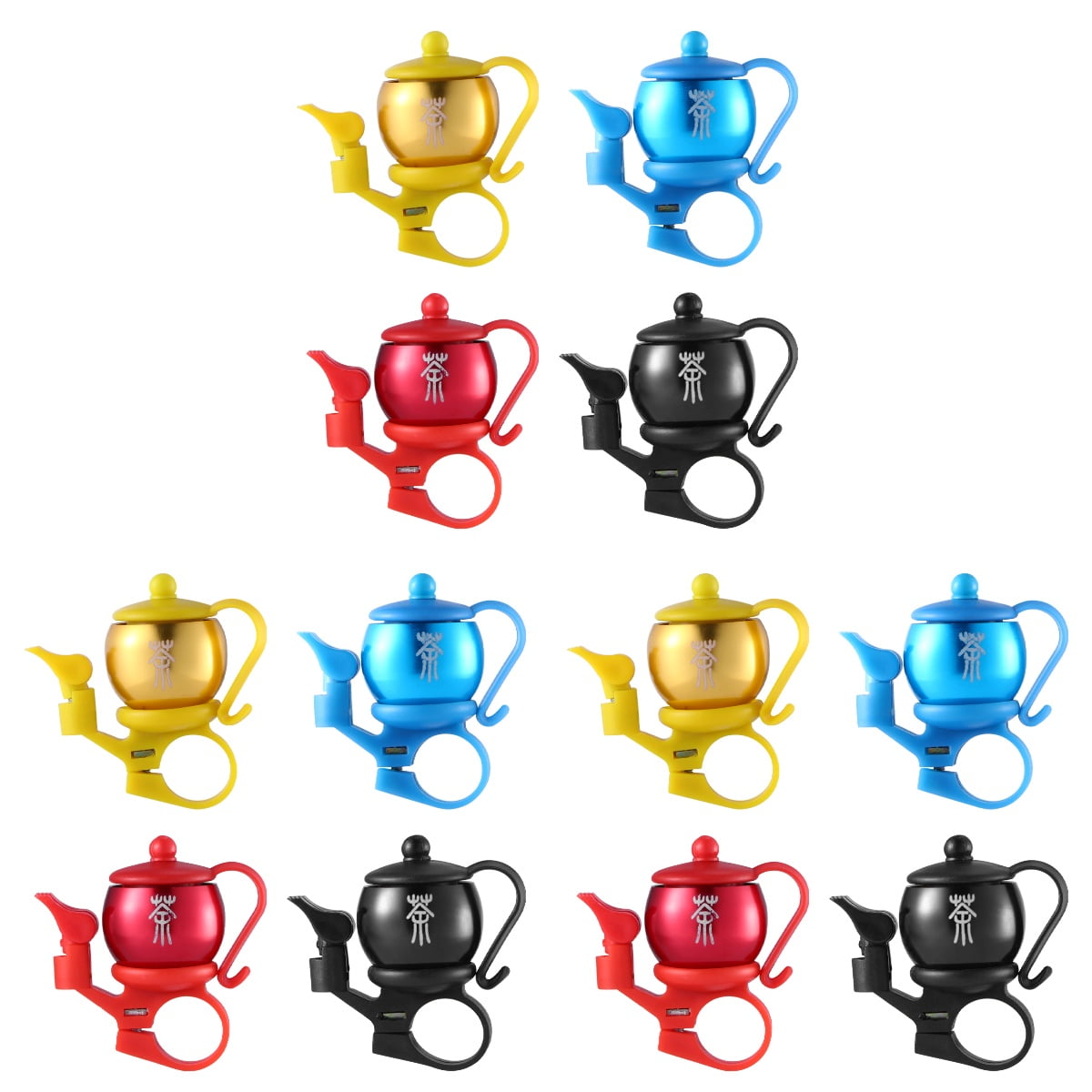 HOMEMAXS 12 pcs Small Bike Bell Teapot Shaped Cycling Ring Children ...