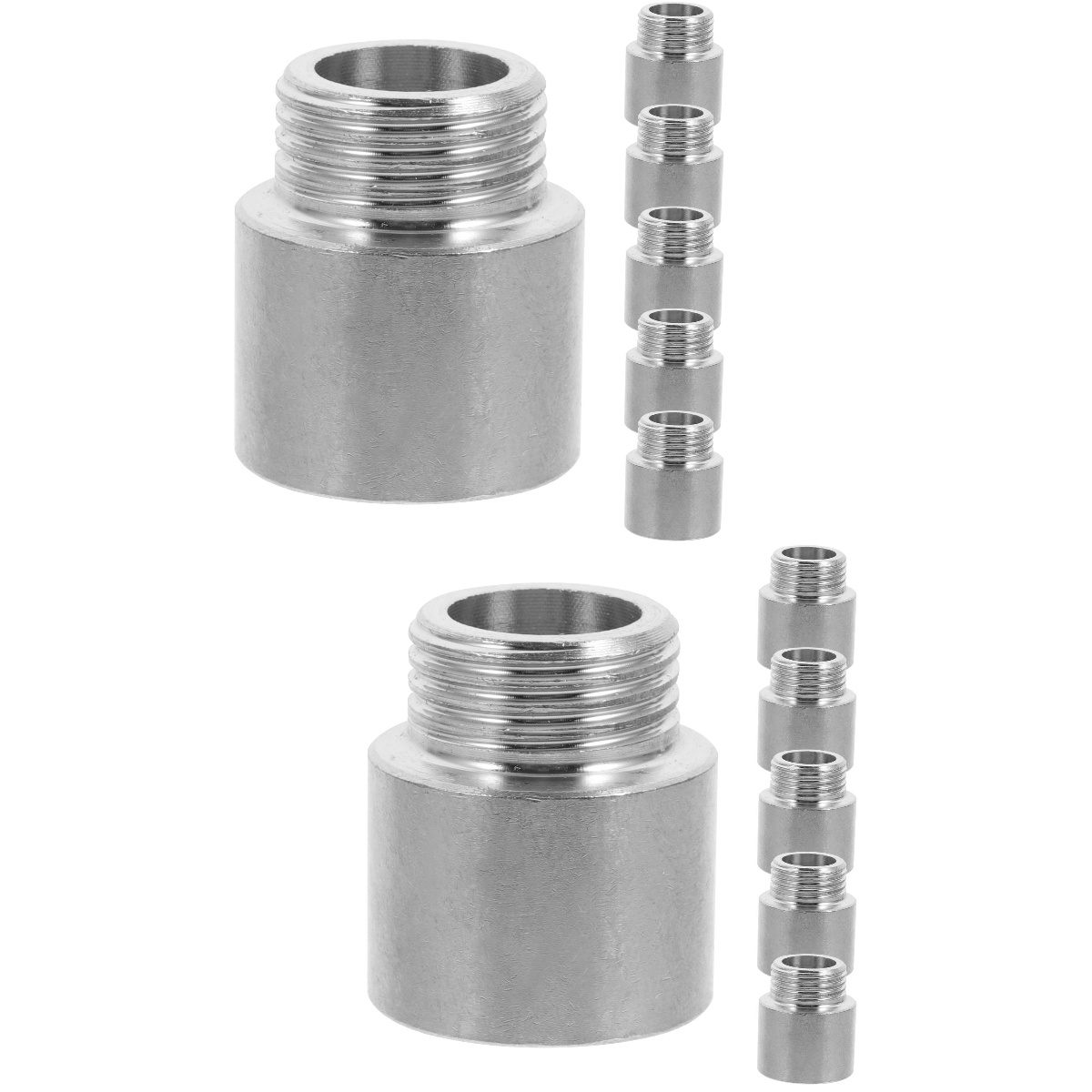 HOMEMAXS 12 pcs Stainless Steel 1/2 Thread Reducer Coupling Extension ...