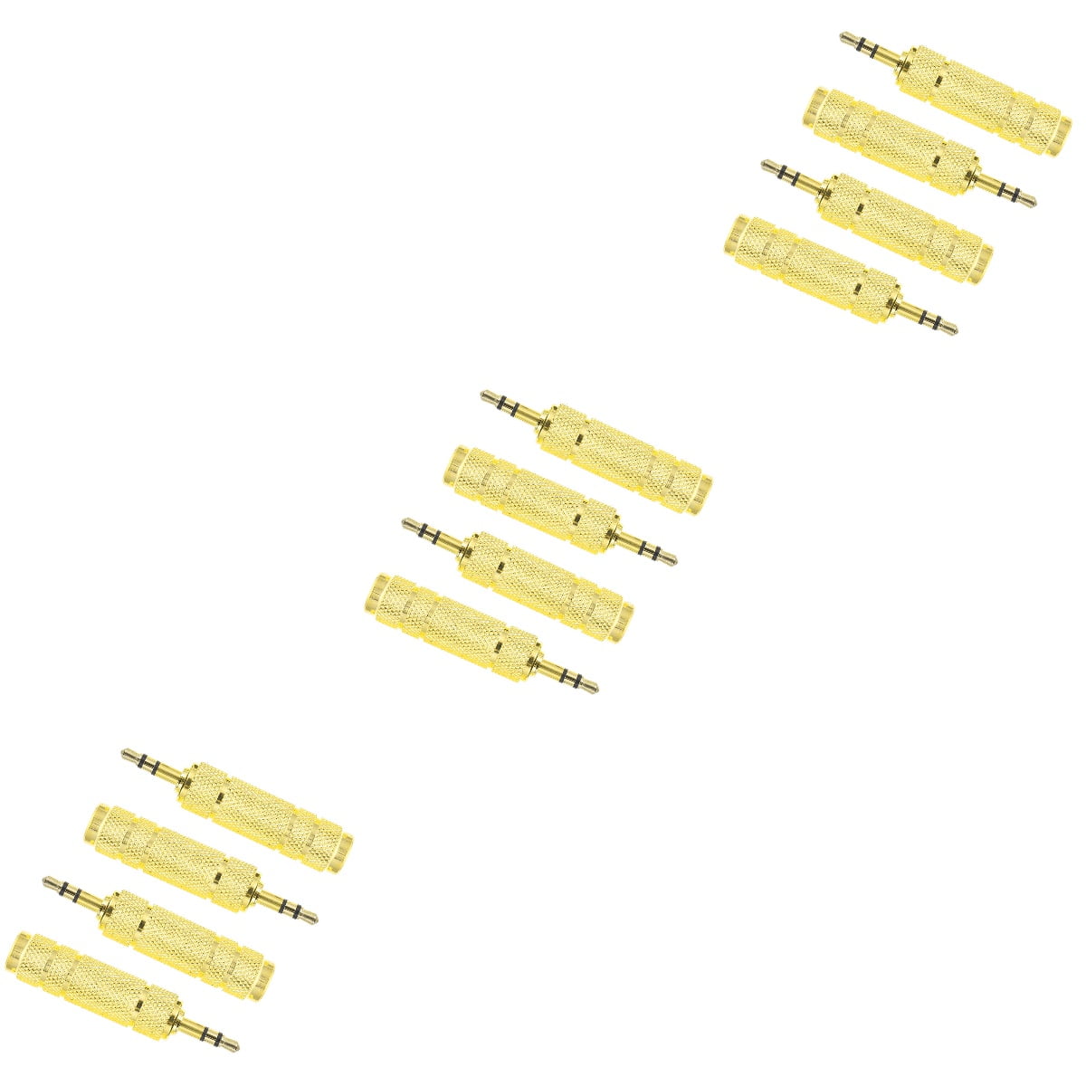HOMEMAXS 12 pcs Stereo Headphone Adapters 3.5mm Male to 6.35mm Female ...
