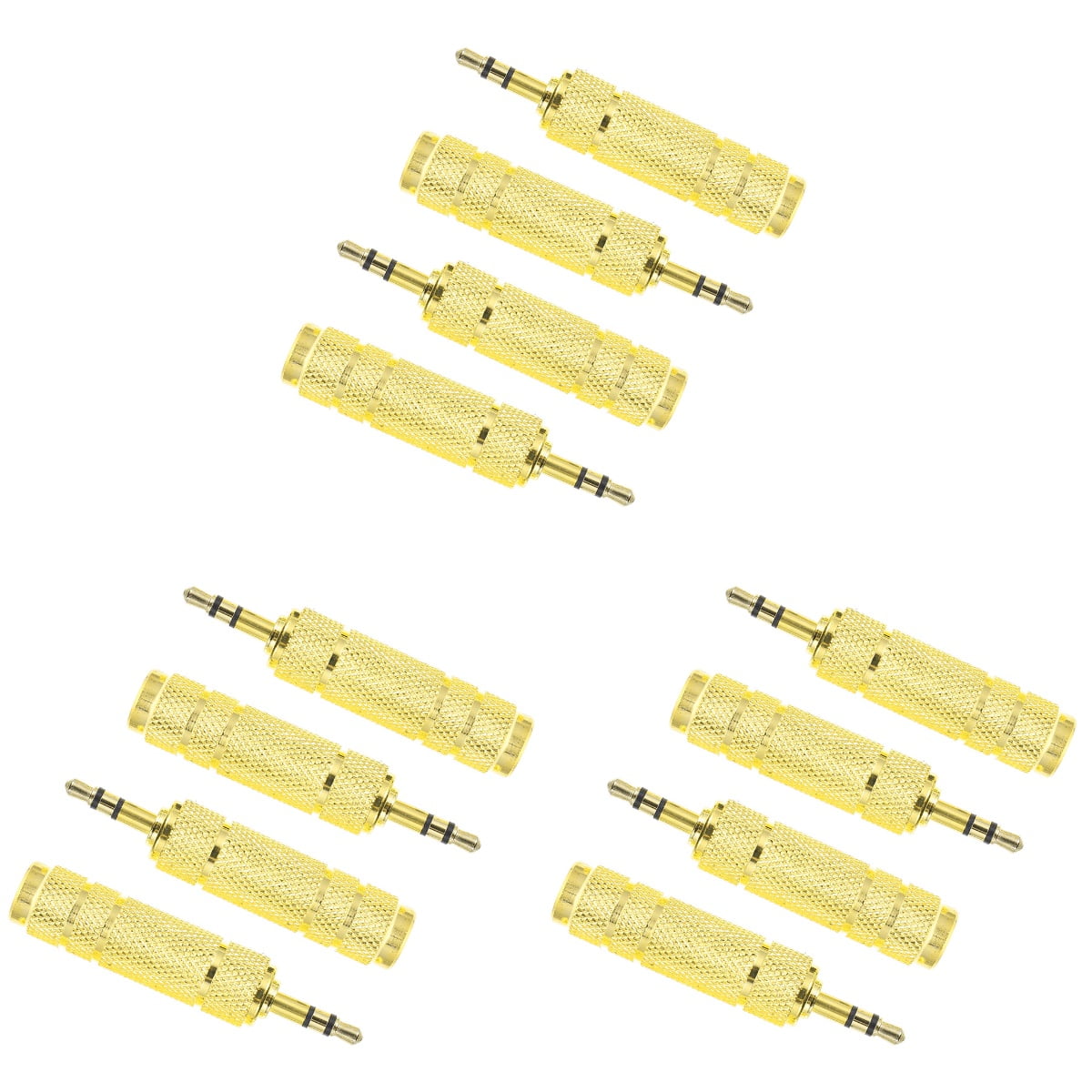 HOMEMAXS 12 pcs Stereo Headphone Adapters 3.5mm Male to 6.35mm Female ...